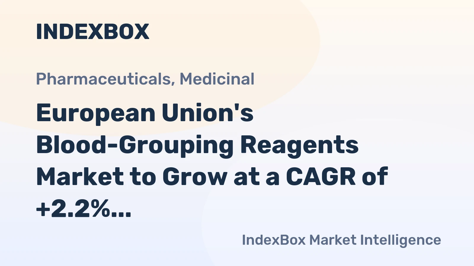 European Union's Blood-Grouping Reagents Market to Grow at a CAGR of +2.2% from 2024 to 2035