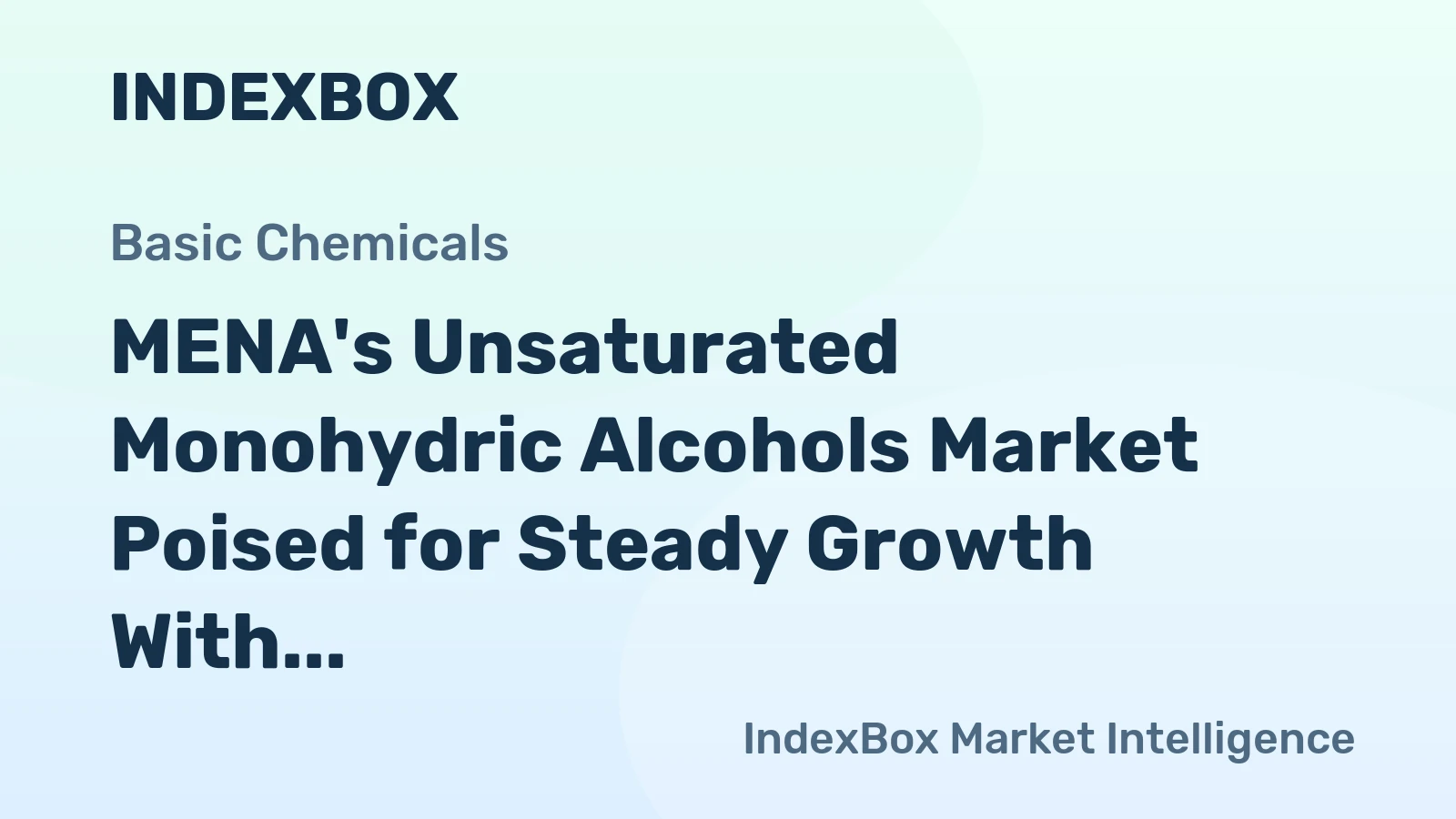 MENA's Unsaturated Monohydric Alcohols Market Poised for Steady Growth With 2.3% CAGR in Value