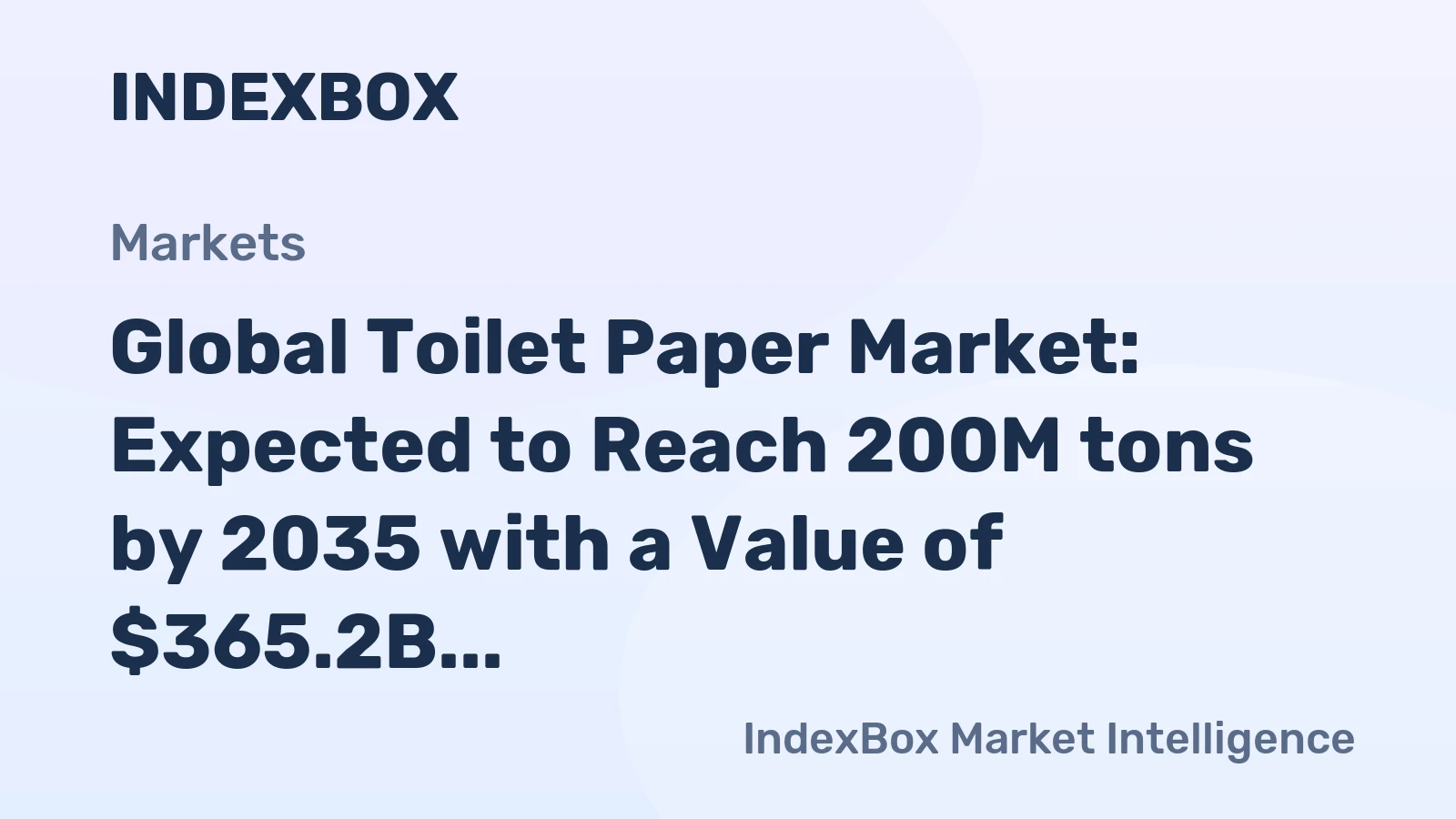Global Toilet Paper Market: Expected to Reach 200M tons by 2035 with a Value of $365.2B