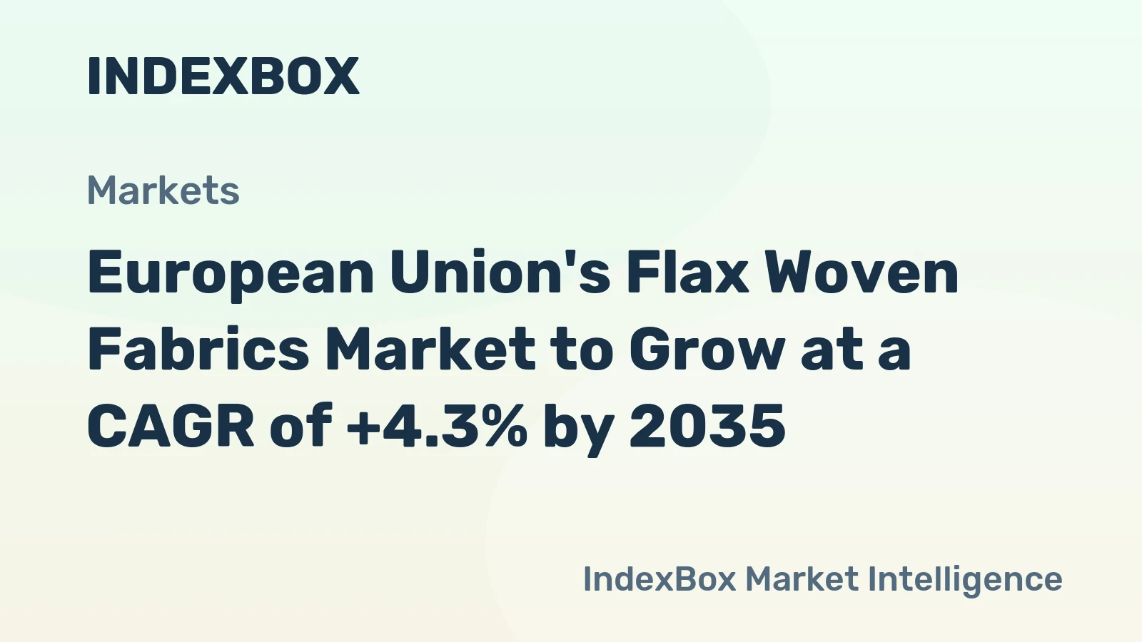 European Union's Flax Woven Fabrics Market to Grow at a CAGR of +4.3% by 2035