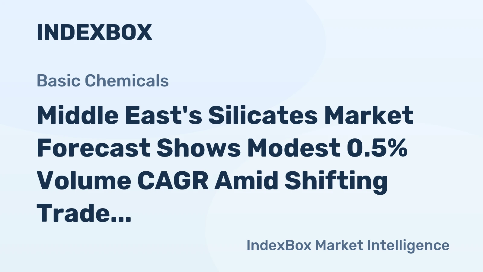 Middle East's Silicates Market Forecast Shows Modest 0.5% Volume CAGR Amid Shifting Trade Dynamics