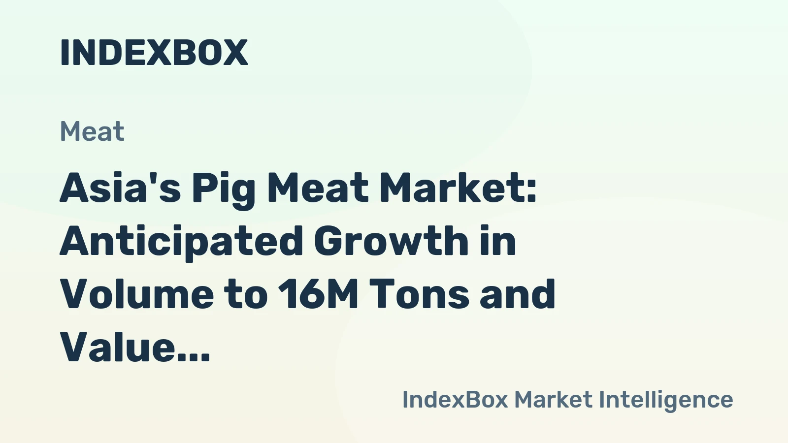 Asia's Pig Meat Market: Anticipated Growth in Volume to 16M Tons and Value to $49.9B by 2035