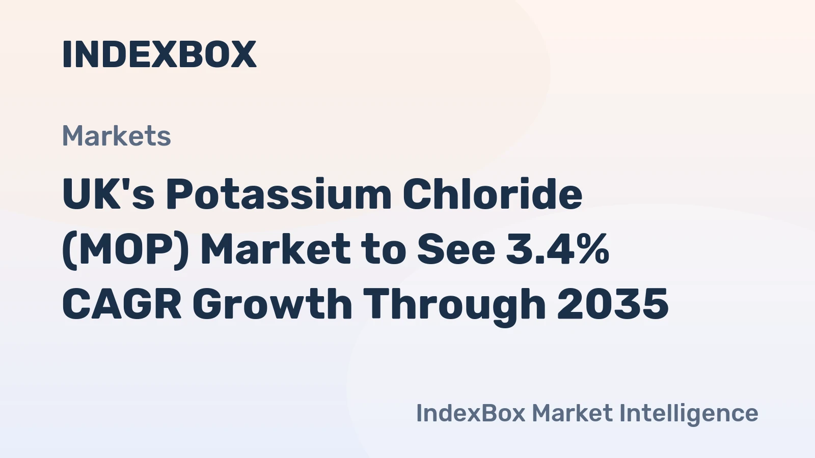 UK's Potassium Chloride (MOP) Market to See 3.4% CAGR Growth Through 2035