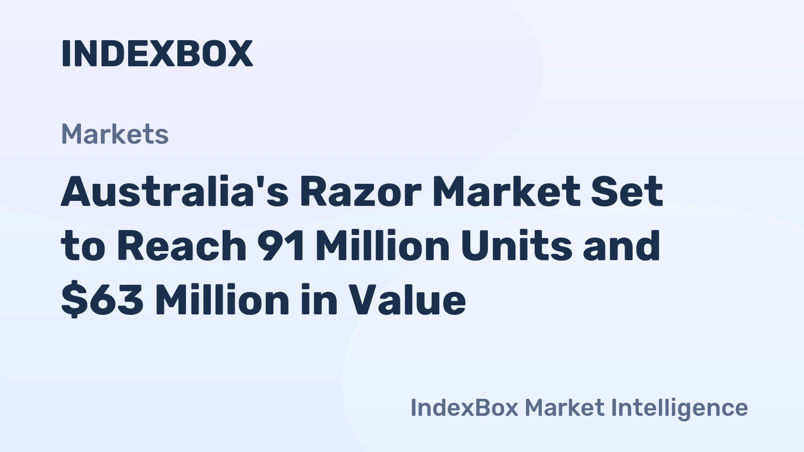 Australia's Razor Market Set to Reach 91 Million Units and $63 Million in Value