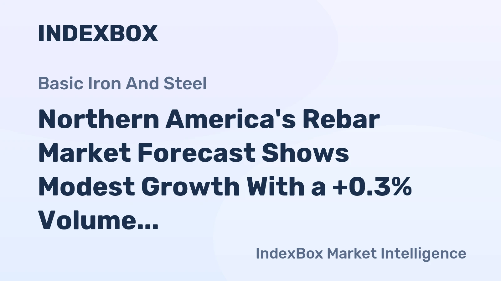 Northern America's Rebar Market Forecast Shows Modest Growth With a +0.3% Volume CAGR