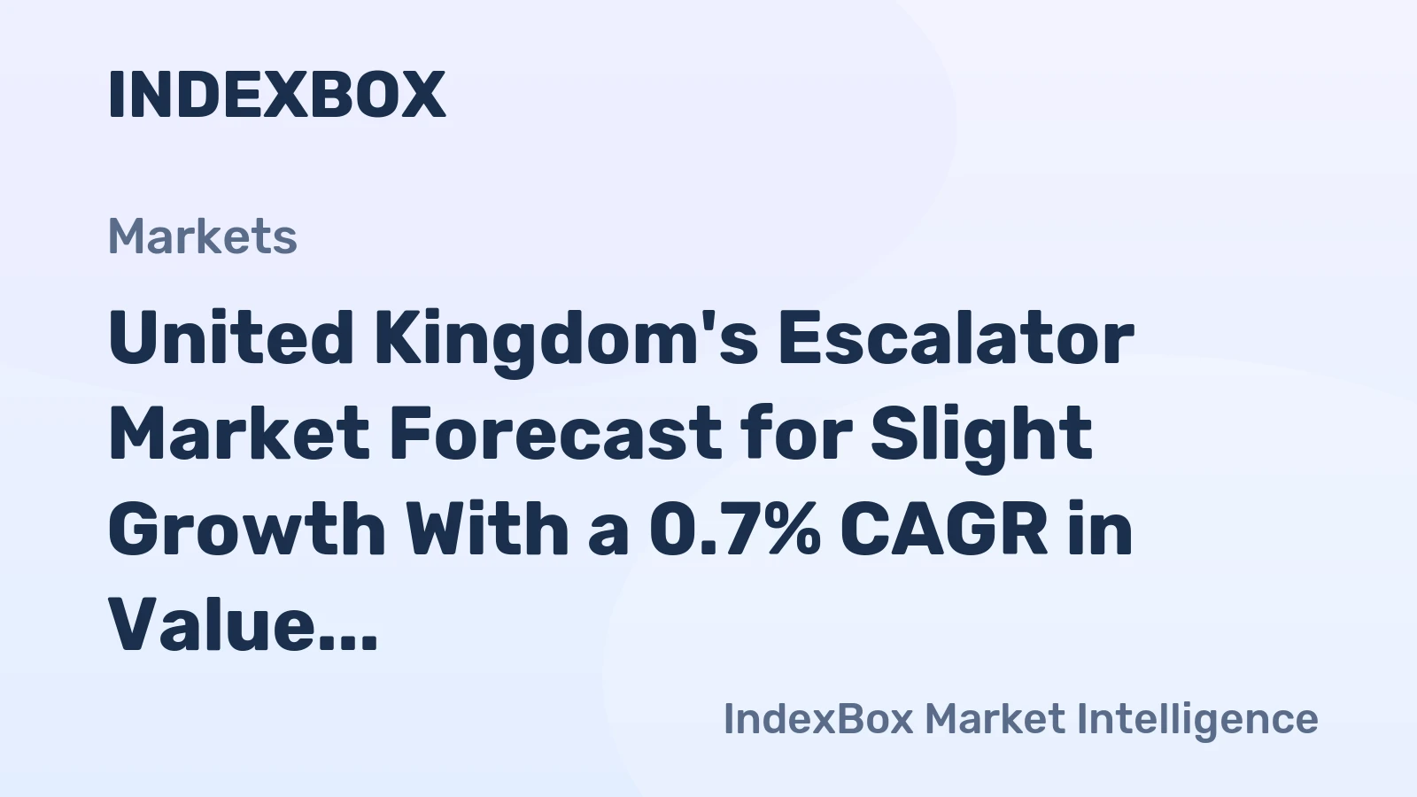 United Kingdom's Escalator Market Forecast for Slight Growth With a 0.7% CAGR in Value