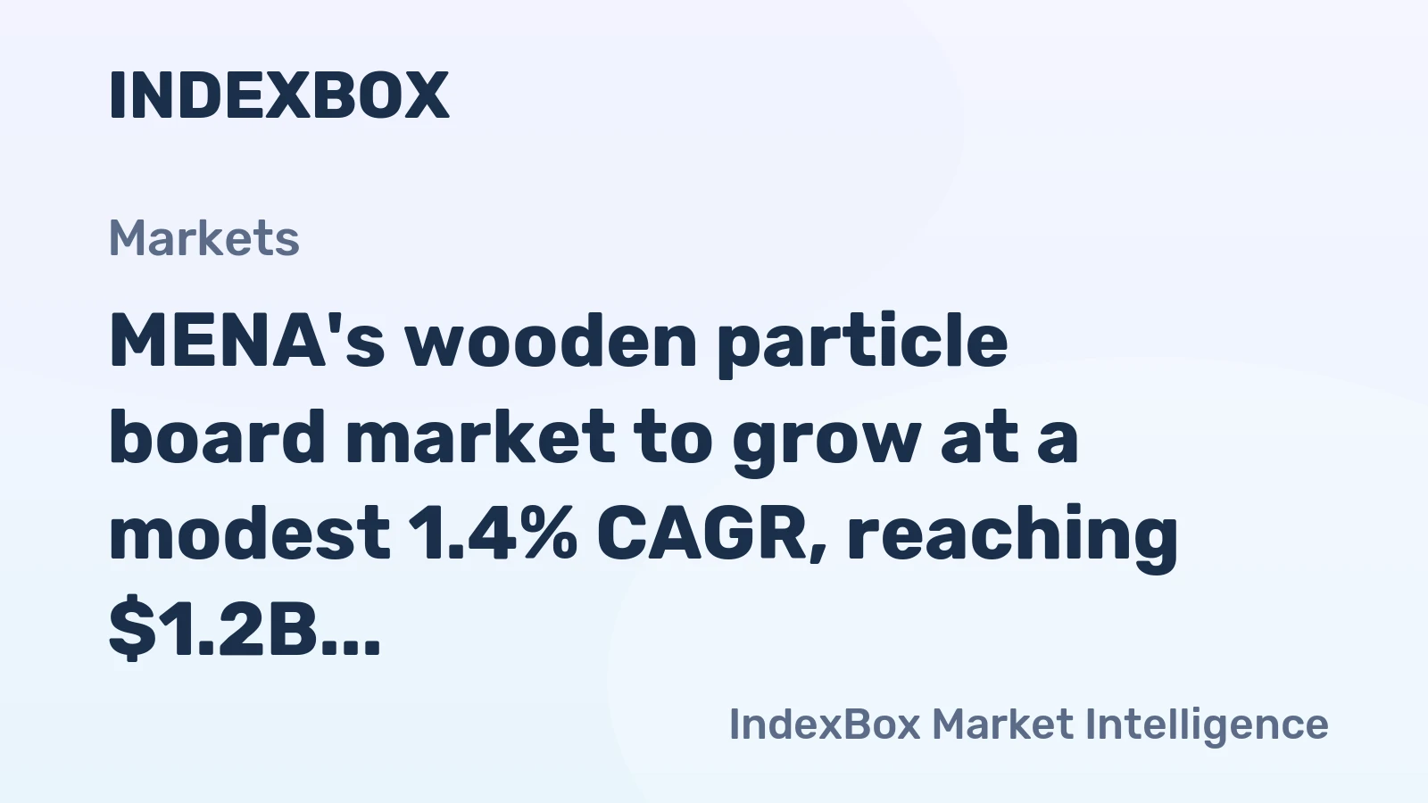 MENA's wooden particle board market to grow at a modest 1.4% CAGR, reaching $1.2B by 2035.