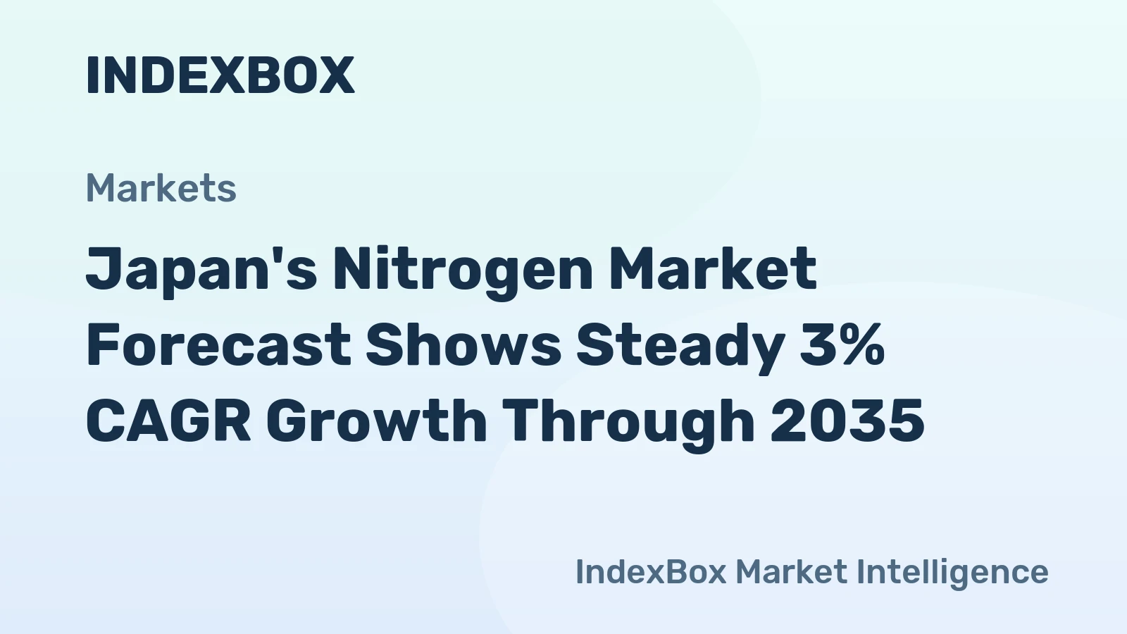 Japan's Nitrogen Market Forecast Shows Steady 3% CAGR Growth Through 2035