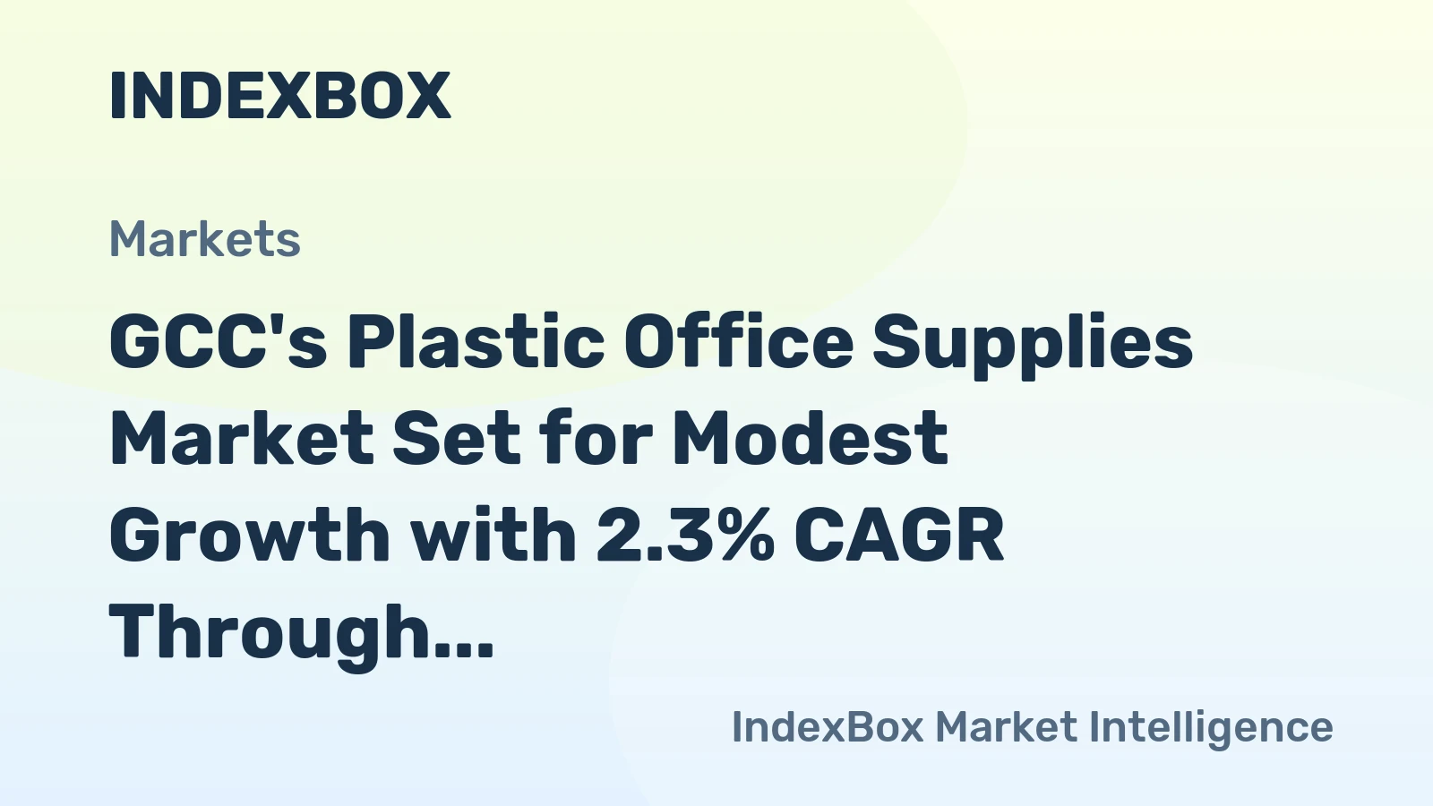 GCC's Plastic Office Supplies Market Set for Modest Growth with 2.3% CAGR Through 2035