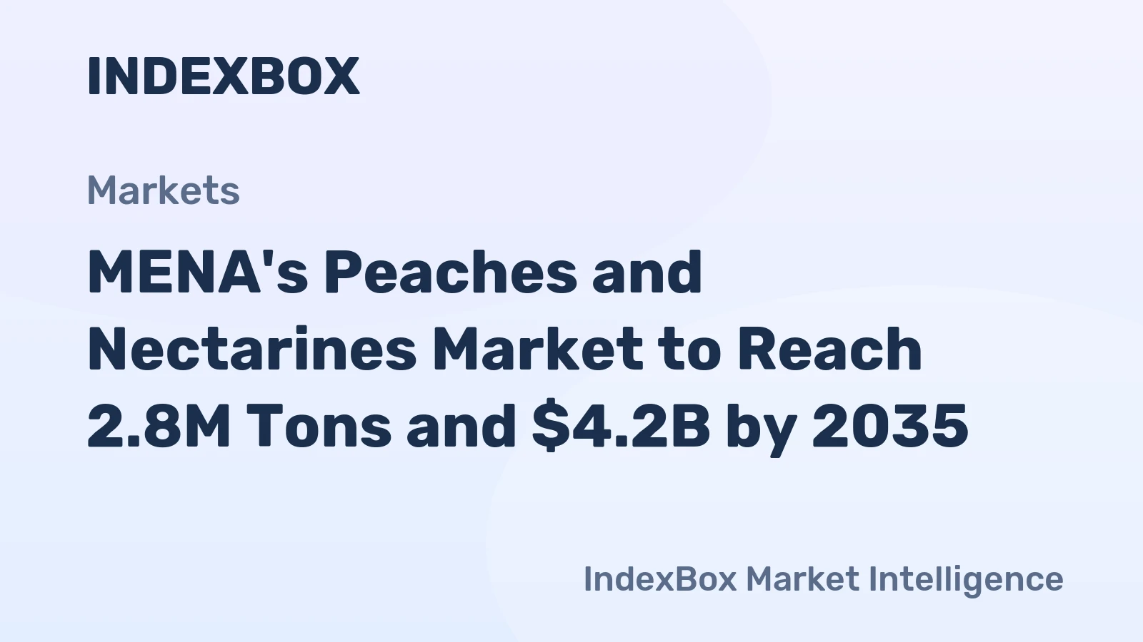 MENA's Peaches and Nectarines Market to Reach 2.8M Tons and $4.2B by 2035