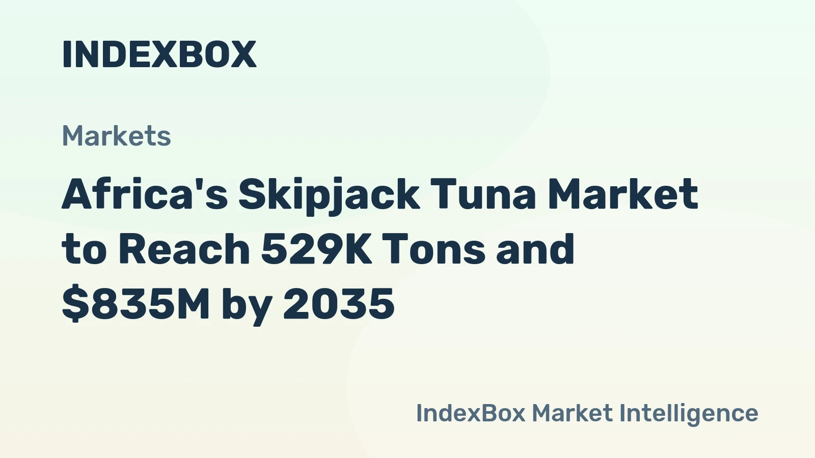 Africa's Skipjack Tuna Market to Reach 529K Tons and $835M by 2035