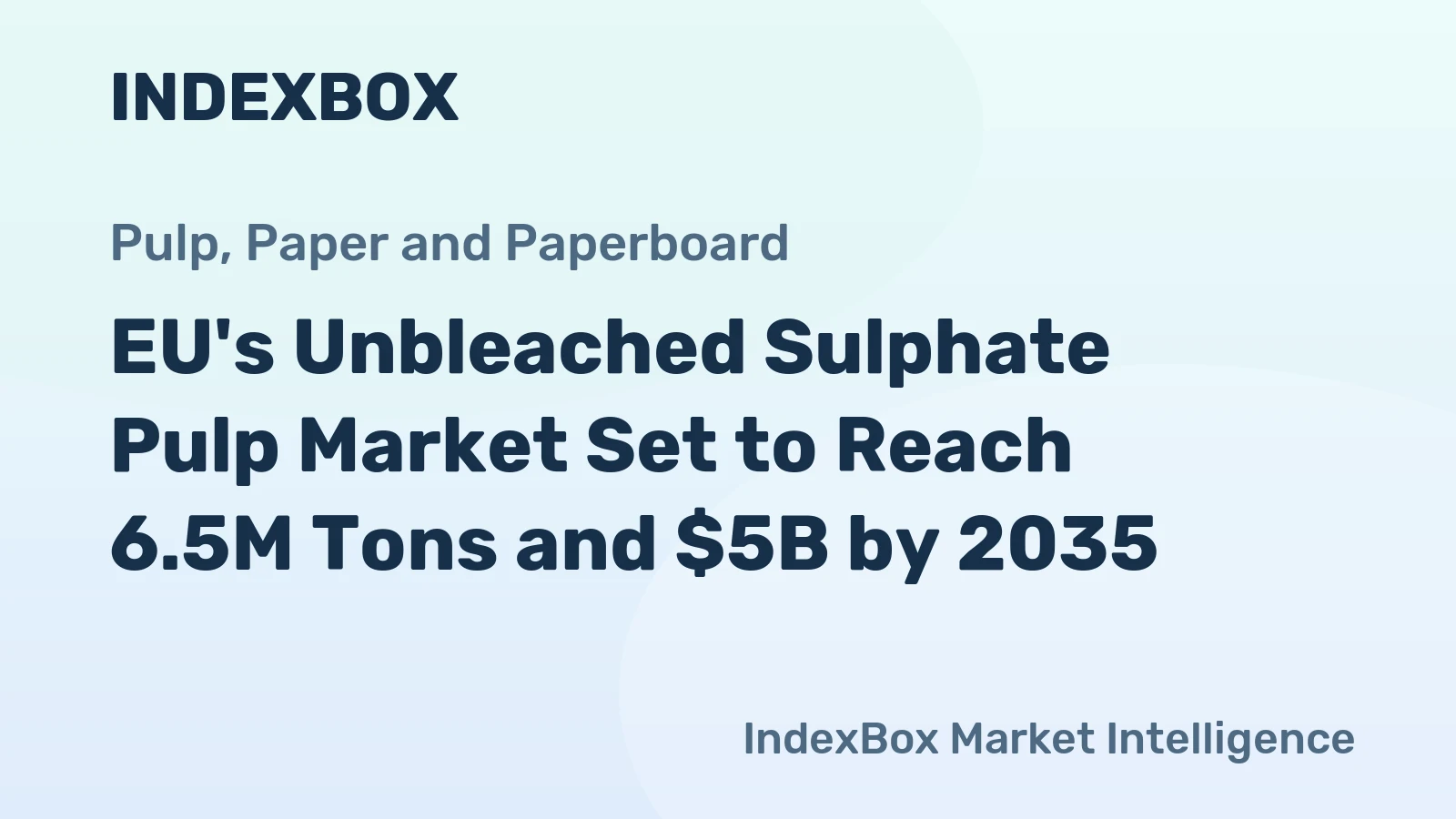 EU's Unbleached Sulphate Pulp Market Set to Reach 6.5M Tons and $5B by 2035