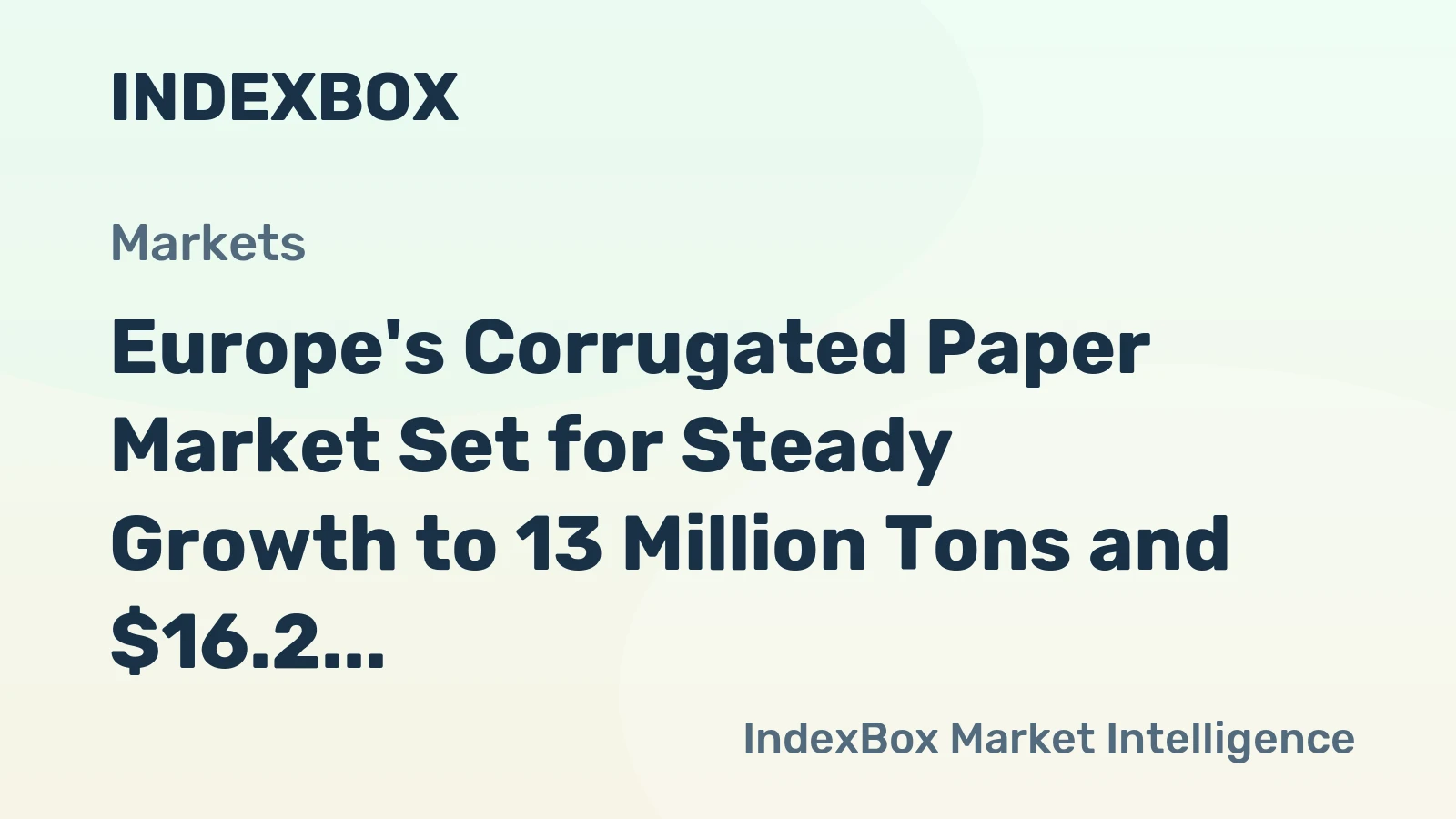 Europe's Corrugated Paper Market Set for Steady Growth to 13 Million Tons and $16.2 Billion by 2035