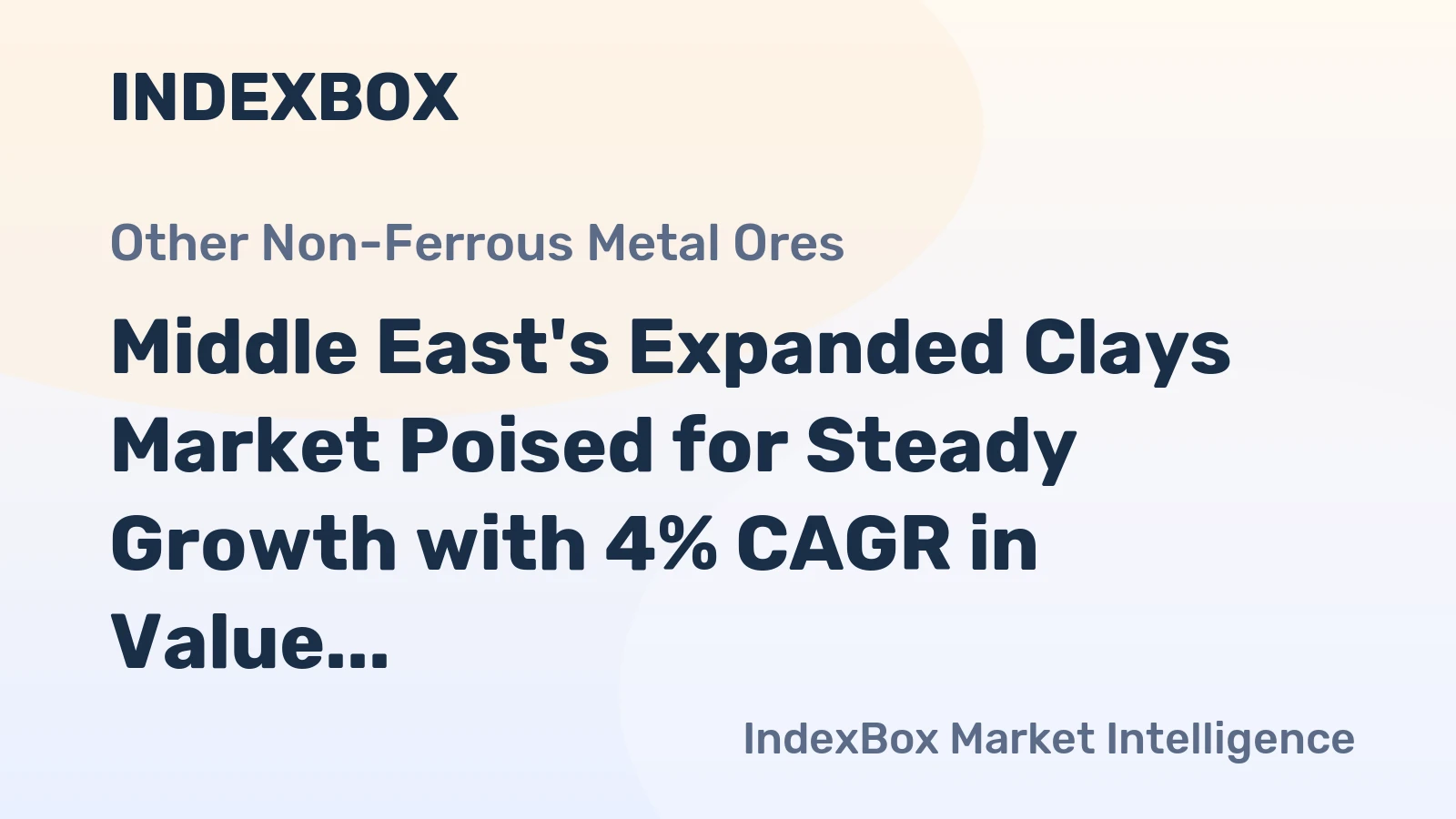 Middle East's Expanded Clays Market Poised for Steady Growth with 4% CAGR in Value
