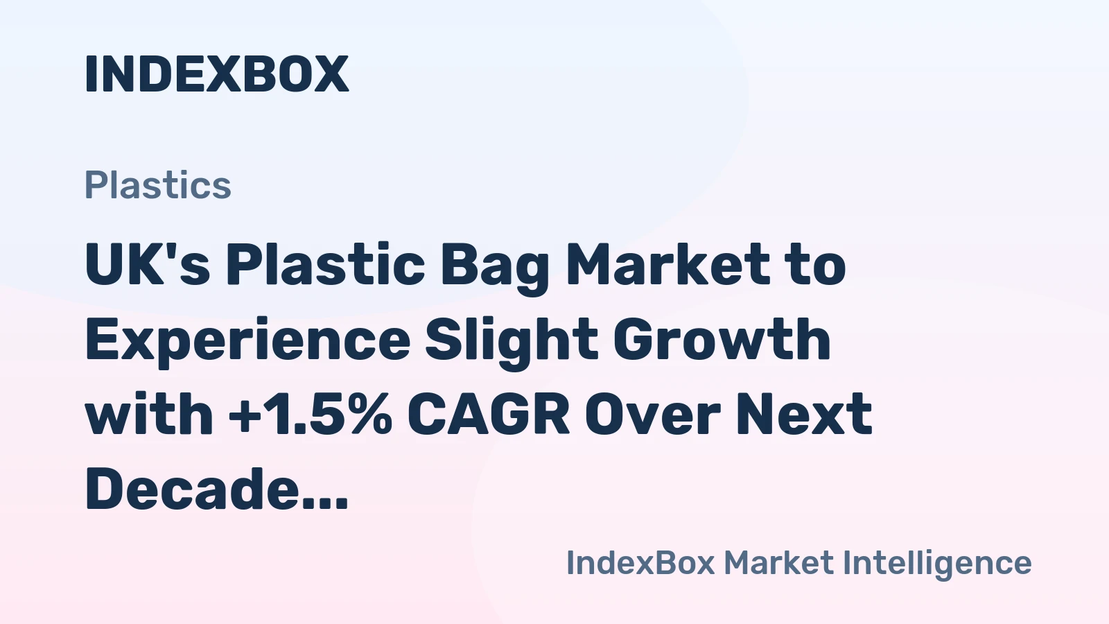 UK's Plastic Bag Market to Experience Slight Growth with +1.5% CAGR Over Next Decade