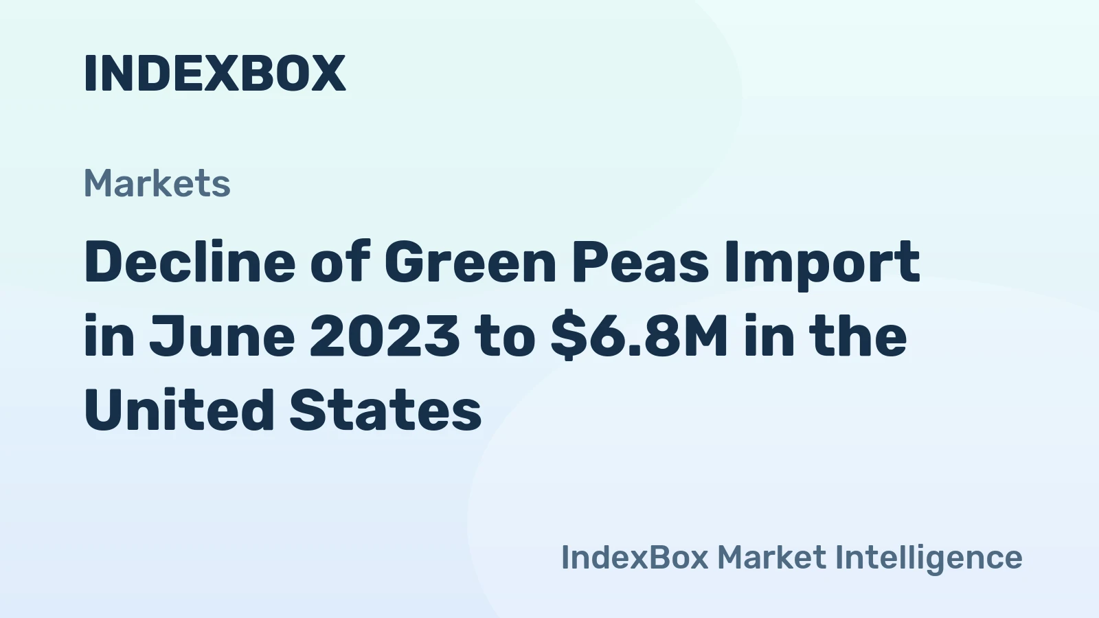 Decline of Green Peas Import in June 2023 to $6.8M in the United States