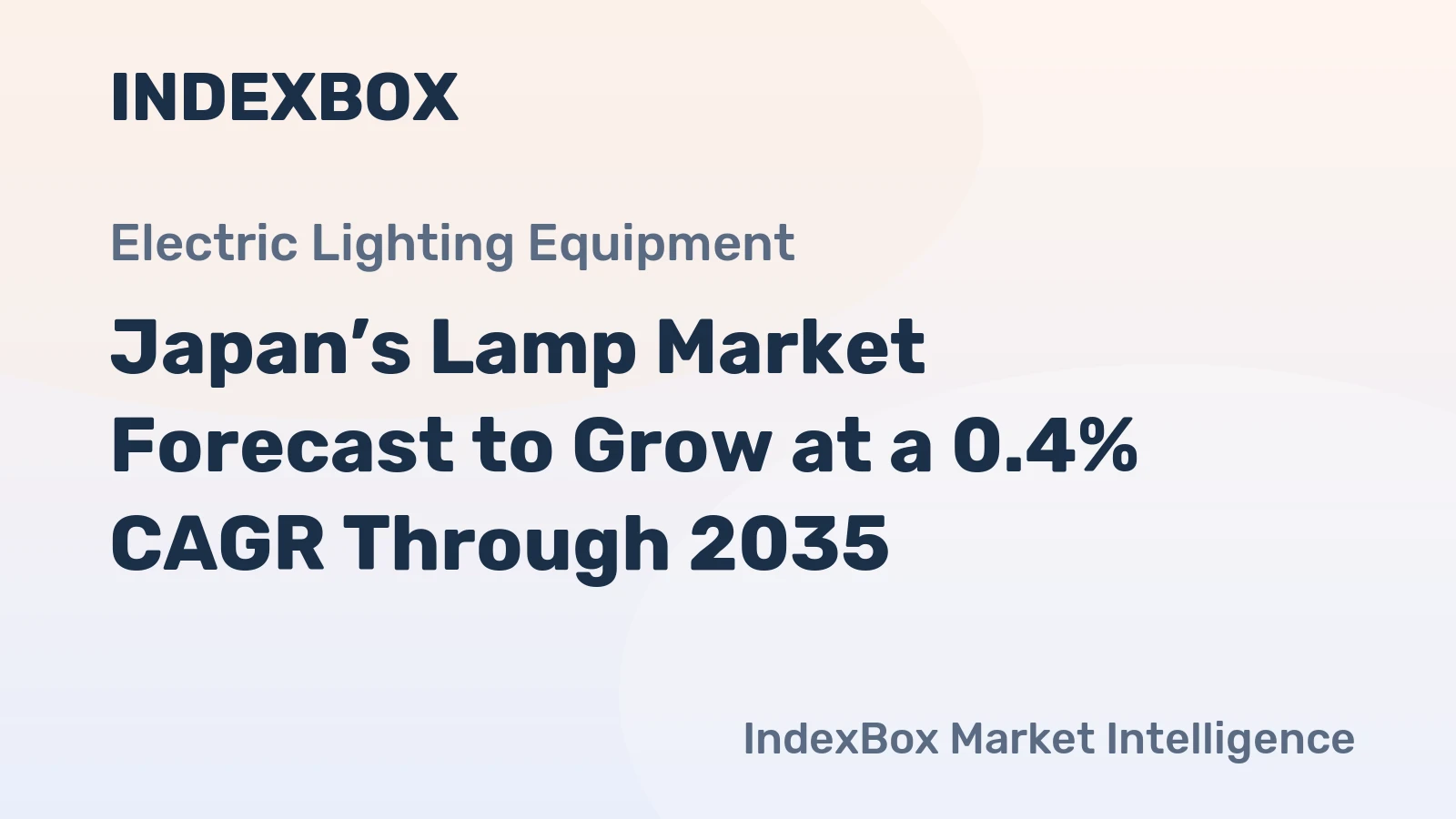 Japan’s Lamp Market Forecast to Grow at a 0.4% CAGR Through 2035