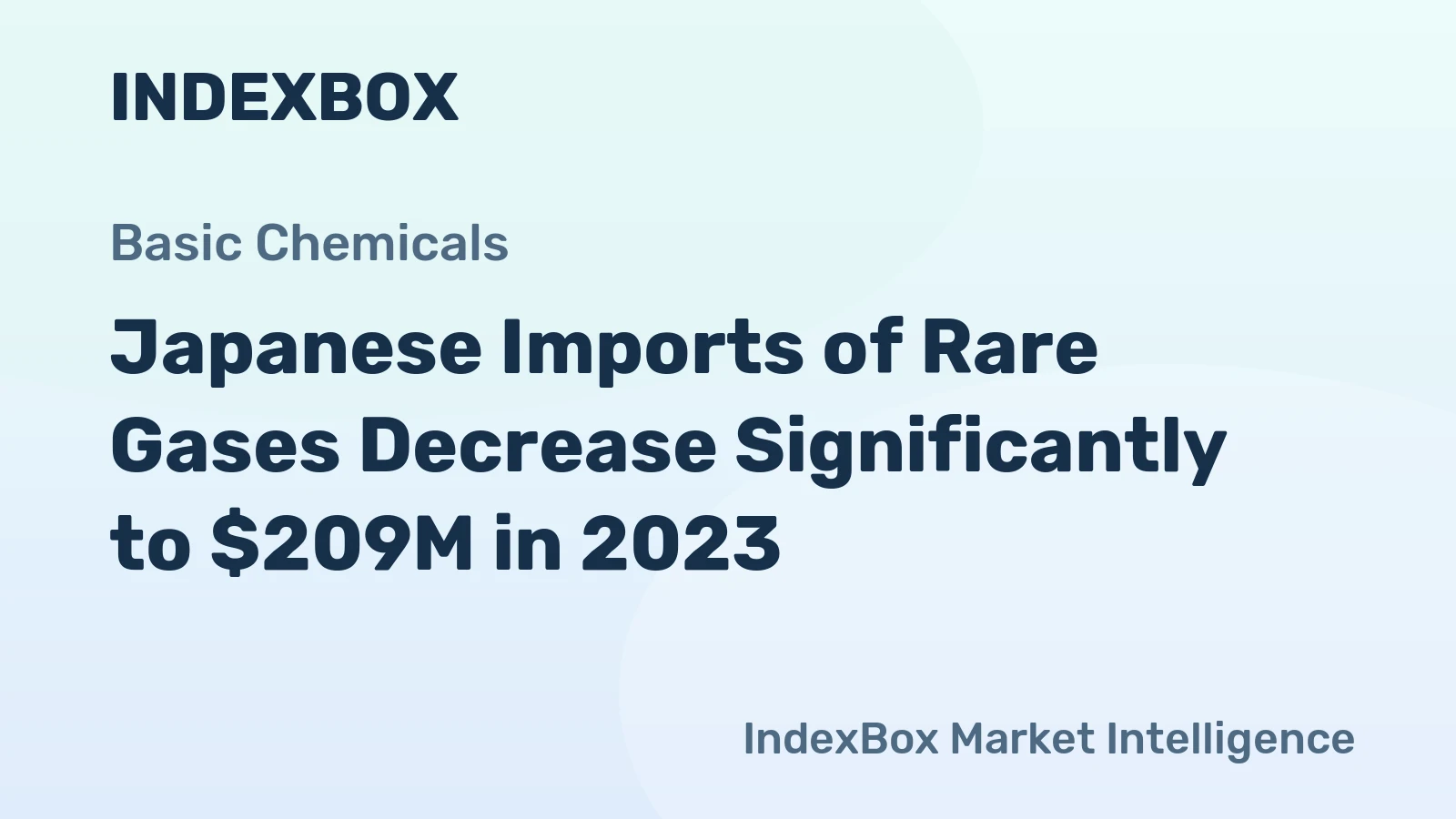 Japanese Imports of Rare Gases Decrease Significantly to $209M in 2023