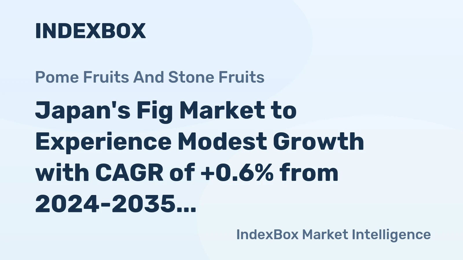 Japan's Fig Market to Experience Modest Growth with CAGR of +0.6% from 2024-2035, Reaching $112M