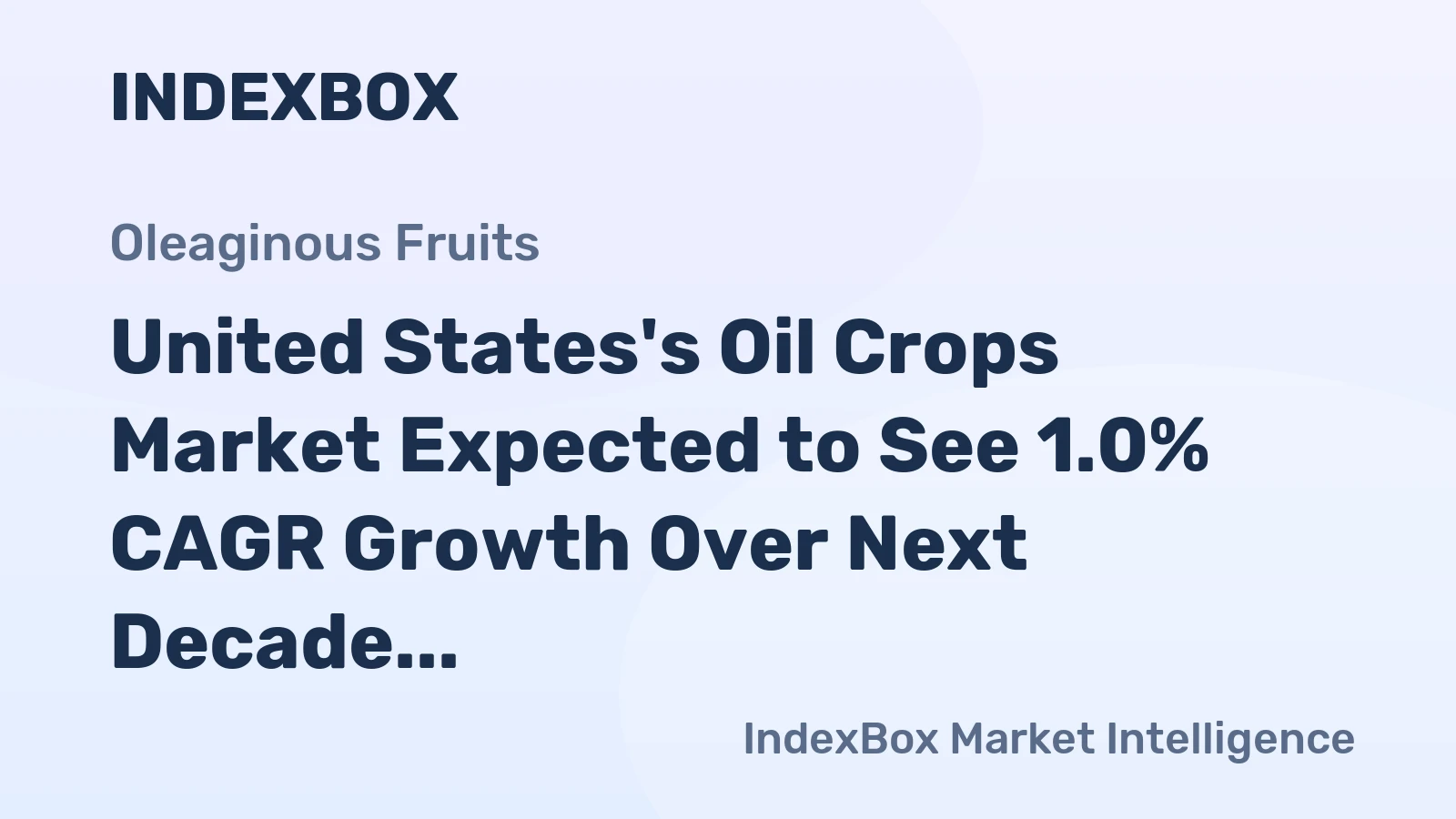 United States's Oil Crops Market Expected to See 1.0% CAGR Growth Over Next Decade