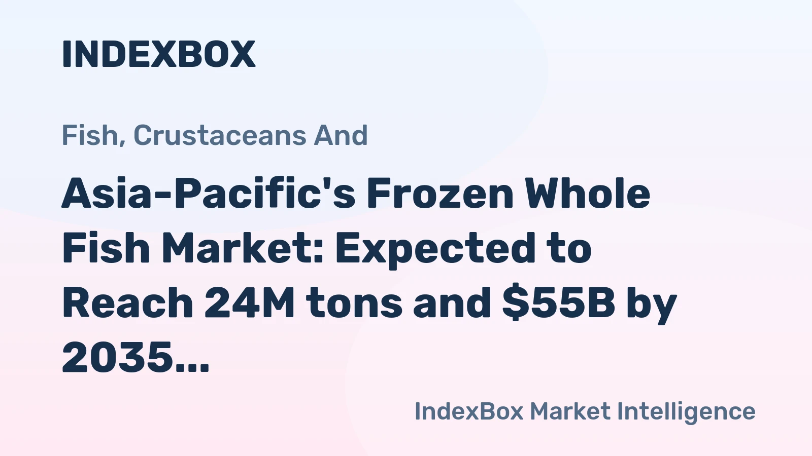 Asia-Pacific's Frozen Whole Fish Market: Expected to Reach 24M tons and $55B by 2035
