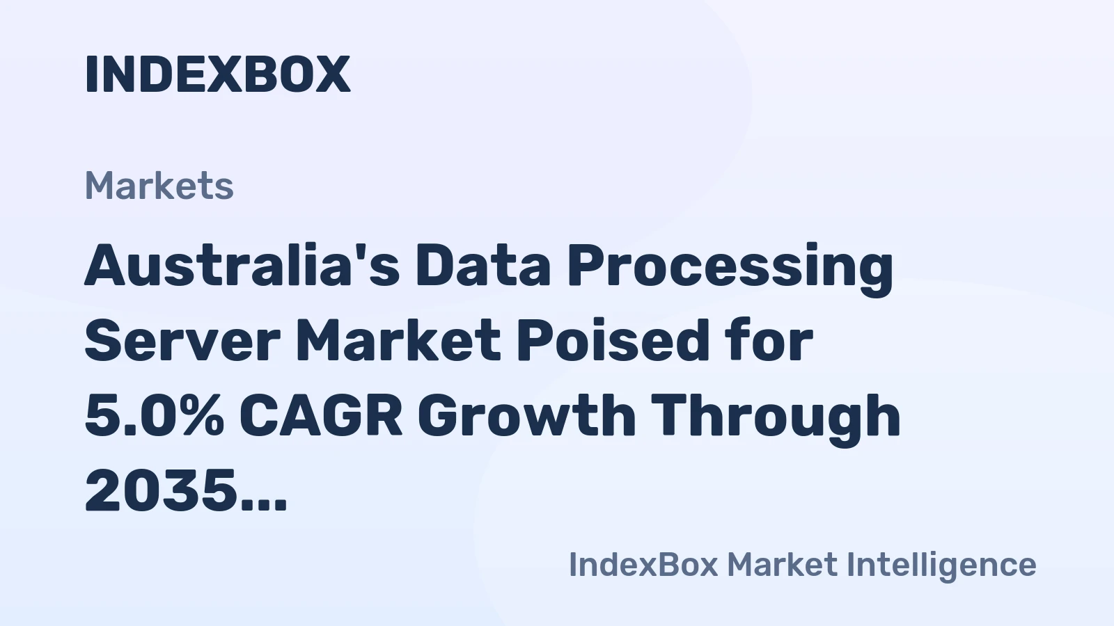 Australia's Data Processing Server Market Poised for 5.0% CAGR Growth Through 2035