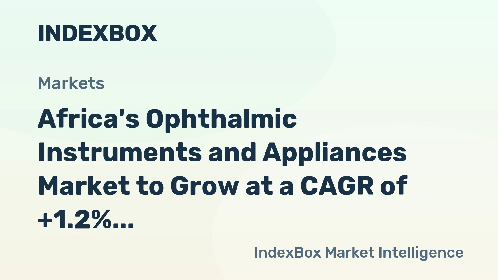 Africa's Ophthalmic Instruments and Appliances Market to Grow at a CAGR of +1.2% from 2024 to 2035
