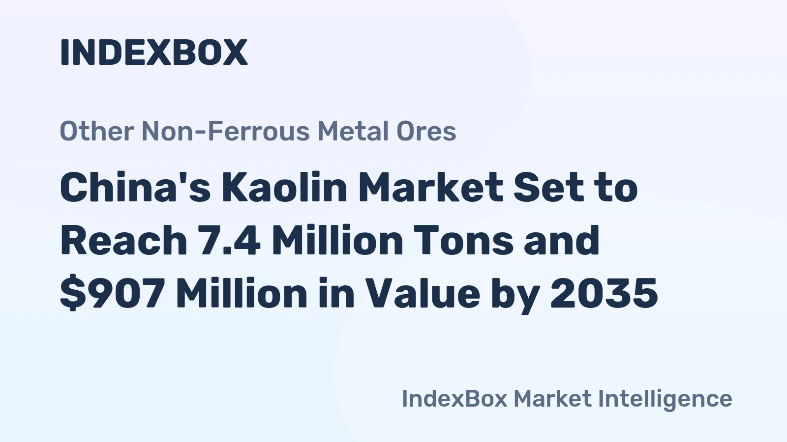 China's Kaolin Market Set to Reach 7.4 Million Tons and $907 Million in Value by 2035