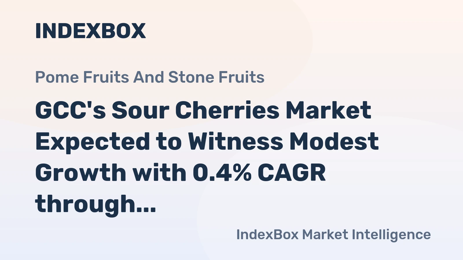 GCC's Sour Cherries Market Expected to Witness Modest Growth with 0.4% CAGR through 2035