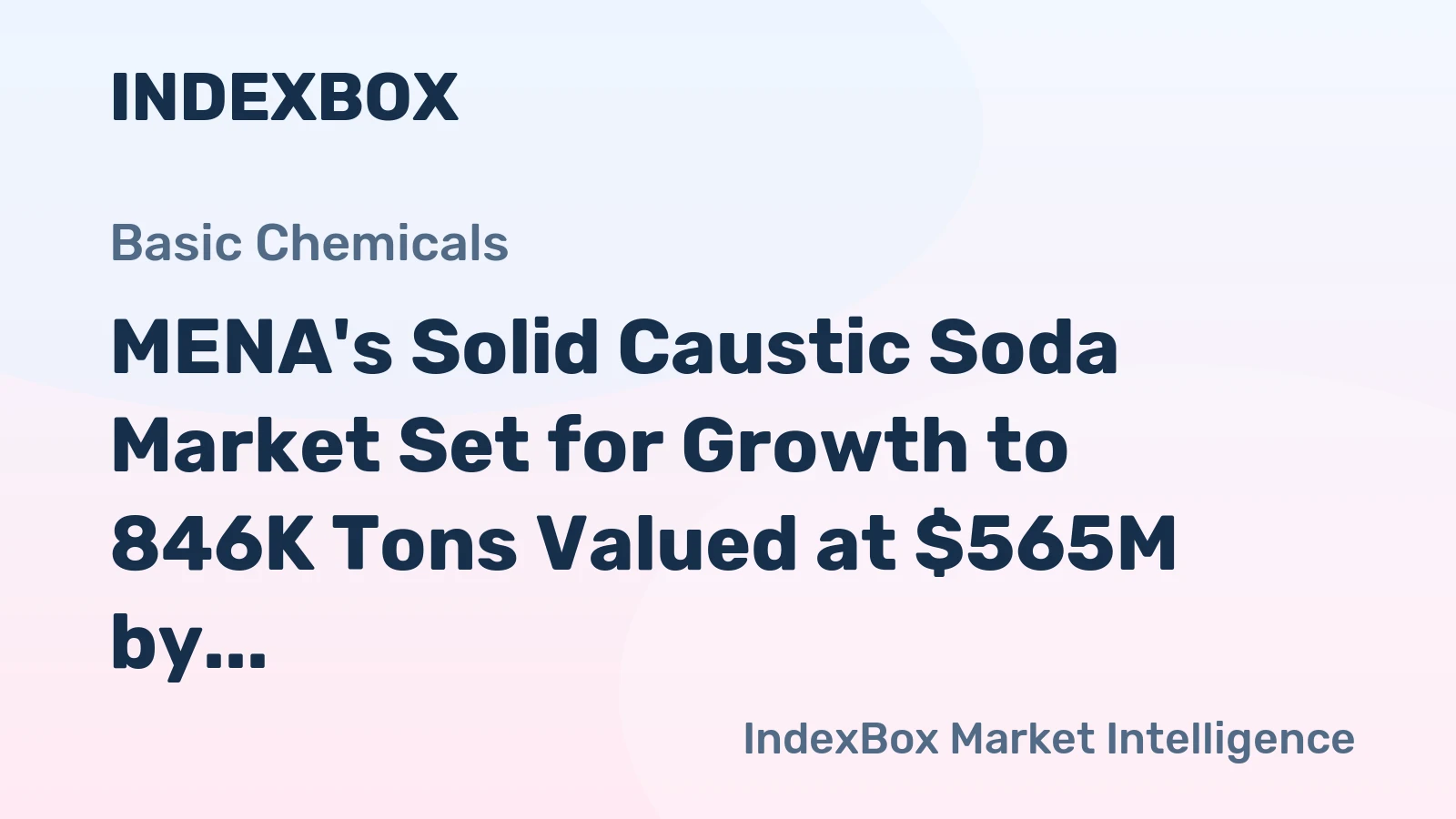 MENA's Solid Caustic Soda Market Set for Growth to 846K Tons Valued at $565M by 2035