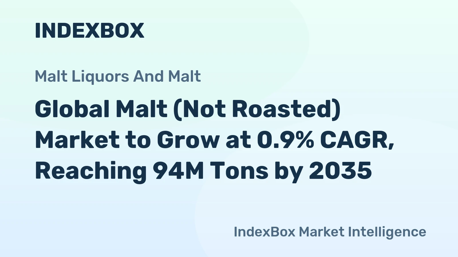 Global Malt (Not Roasted) Market to Grow at 0.9% CAGR, Reaching 94M Tons by 2035
