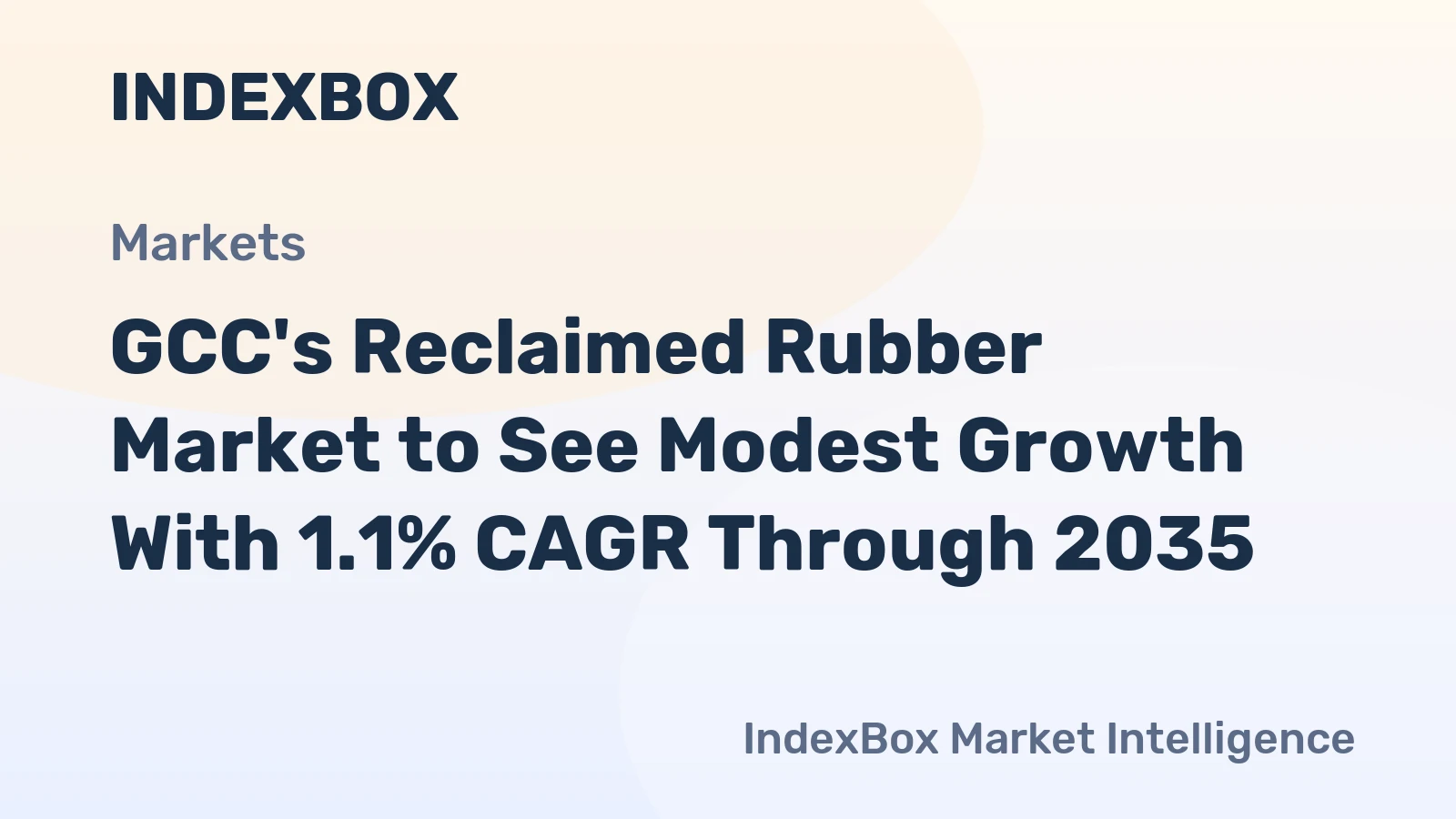 GCC's Reclaimed Rubber Market to See Modest Growth With 1.1% CAGR Through 2035