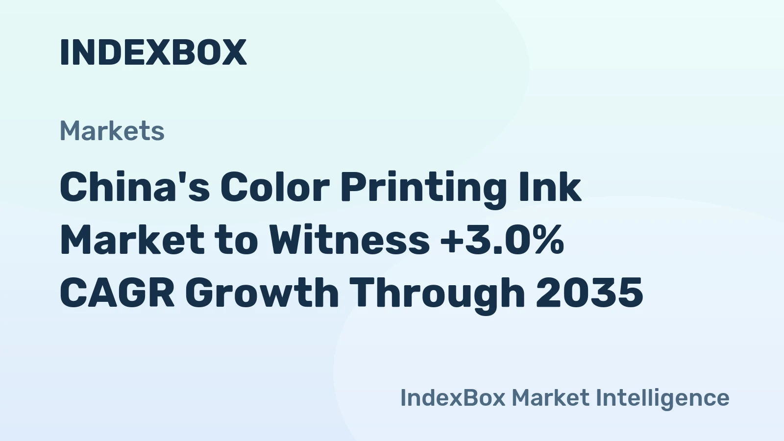 China's Color Printing Ink Market to Witness +3.0% CAGR Growth Through 2035