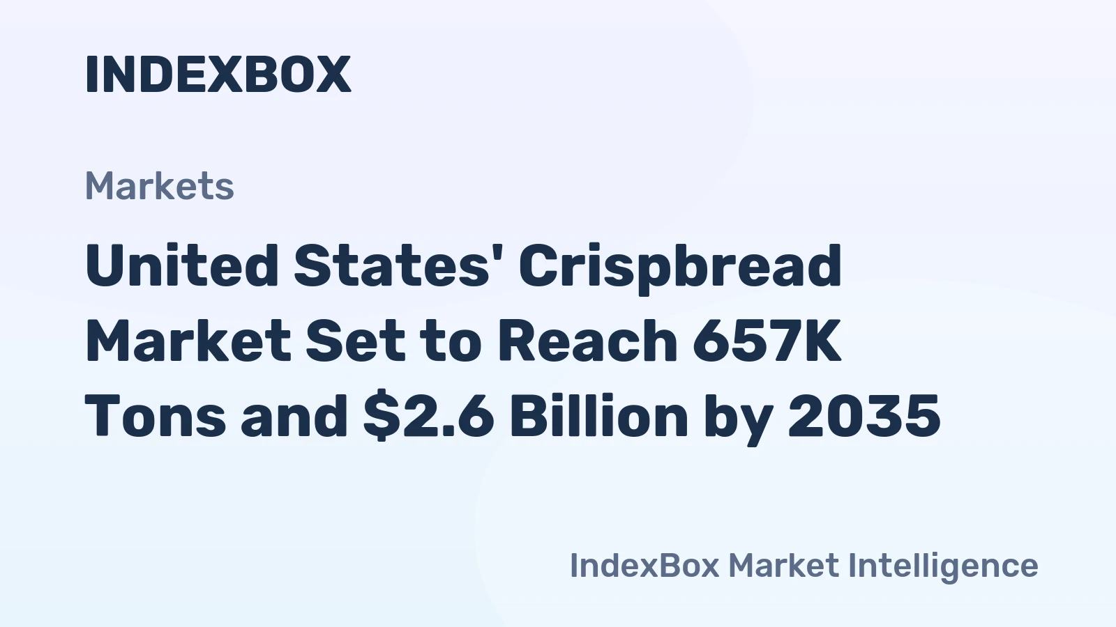 United States' Crispbread Market Set to Reach 657K Tons and $2.6 Billion by 2035
