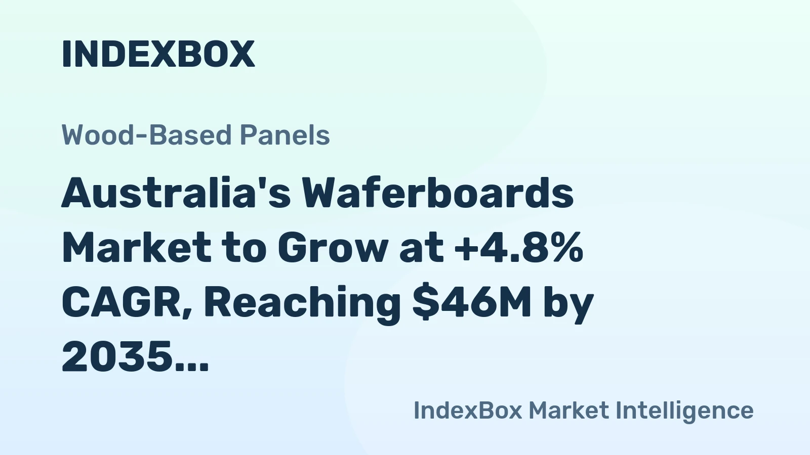Australia's Waferboards Market to Grow at +4.8% CAGR, Reaching $46M by 2035
