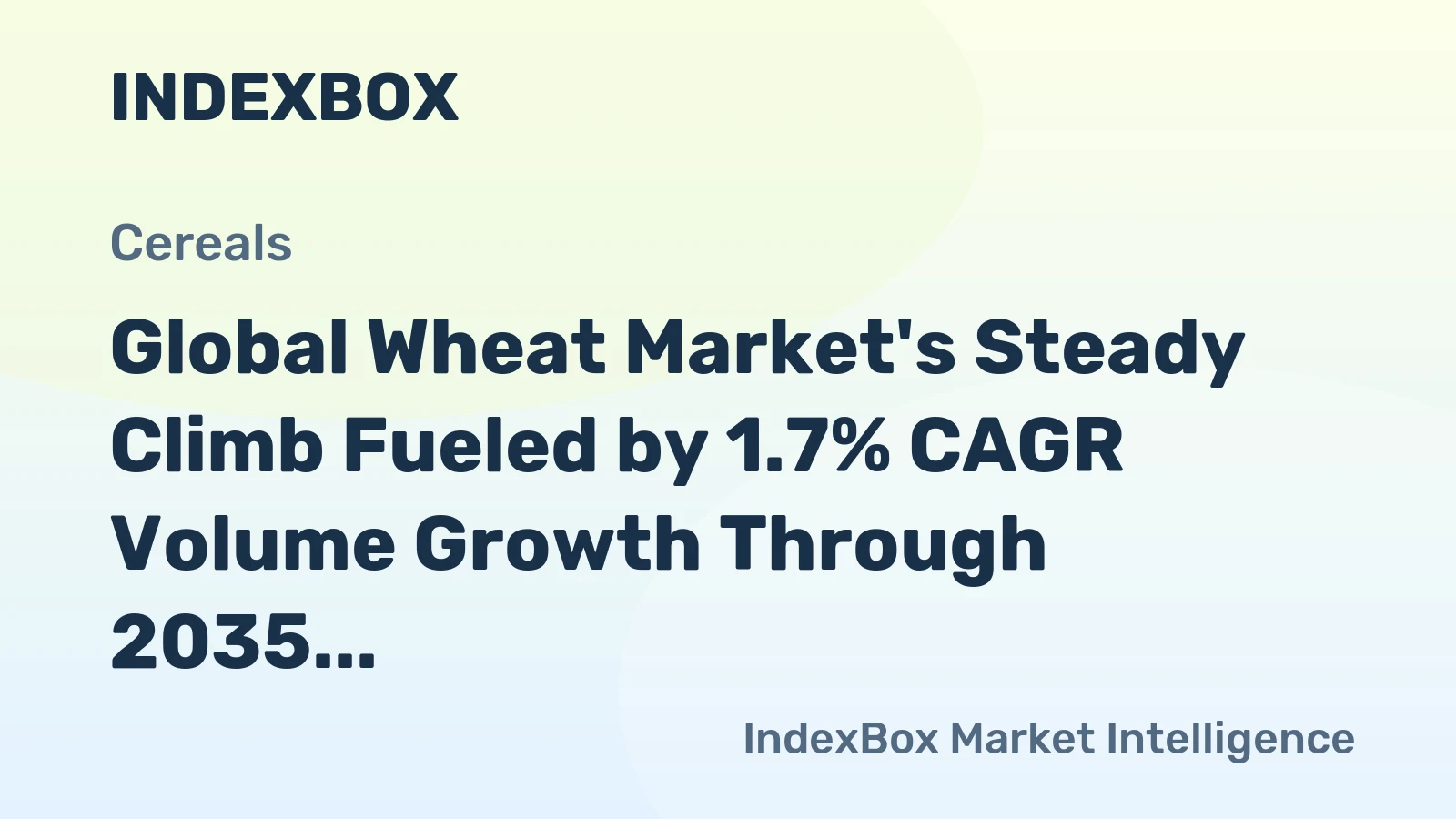 Global Wheat Market's Steady Climb Fueled by 1.7% CAGR Volume Growth Through 2035