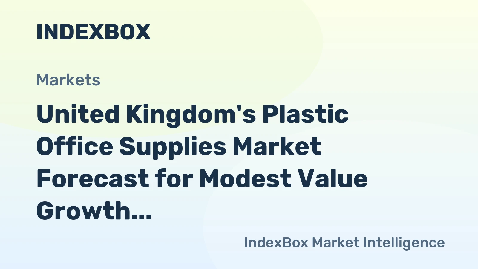 United Kingdom's Plastic Office Supplies Market Forecast for Modest Value Growth with a 1.7% CAGR