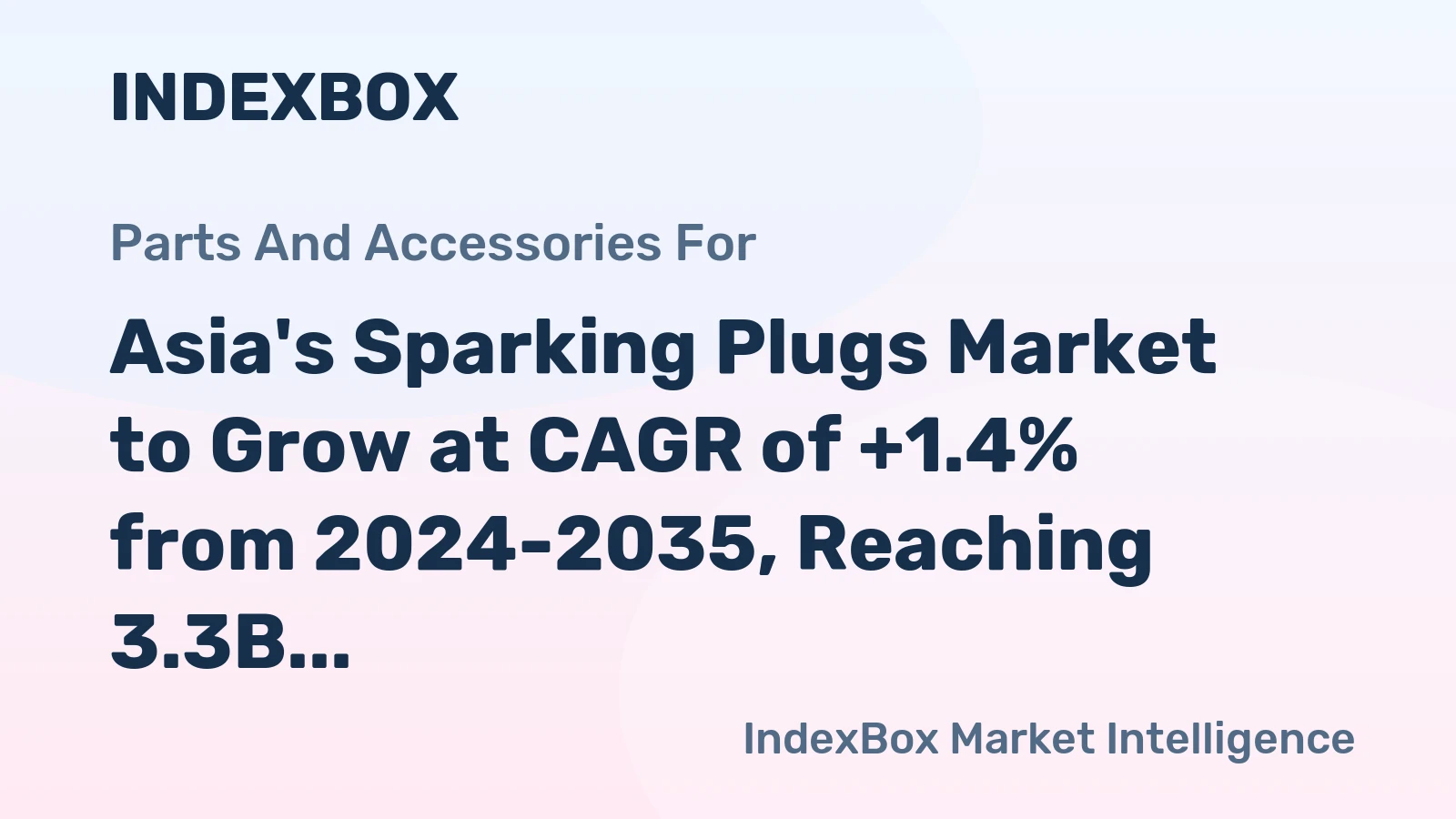 Asia's Sparking Plugs Market to Grow at CAGR of +1.4% from 2024-2035, Reaching 3.3B Units by End of Forecast Period