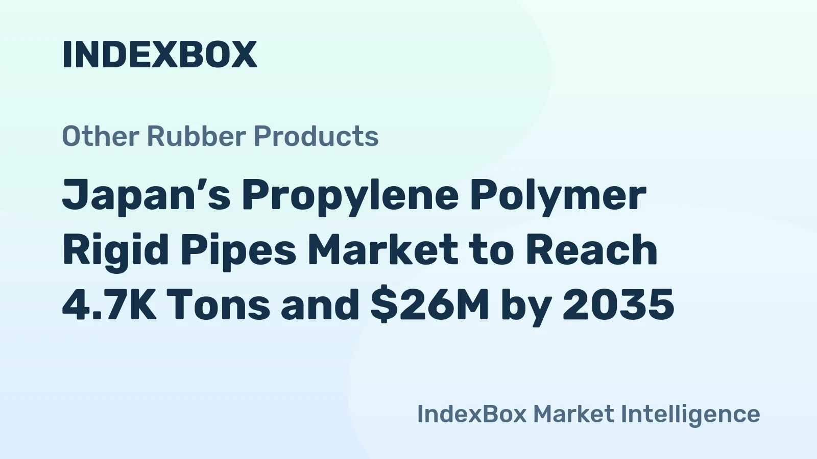 Japan’s Propylene Polymer Rigid Pipes Market to Reach 4.7K Tons and $26M by 2035
