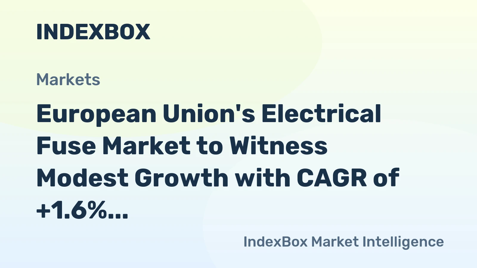 European Union's Electrical Fuse Market to Witness Modest Growth with CAGR of +1.6% Over Next Decade