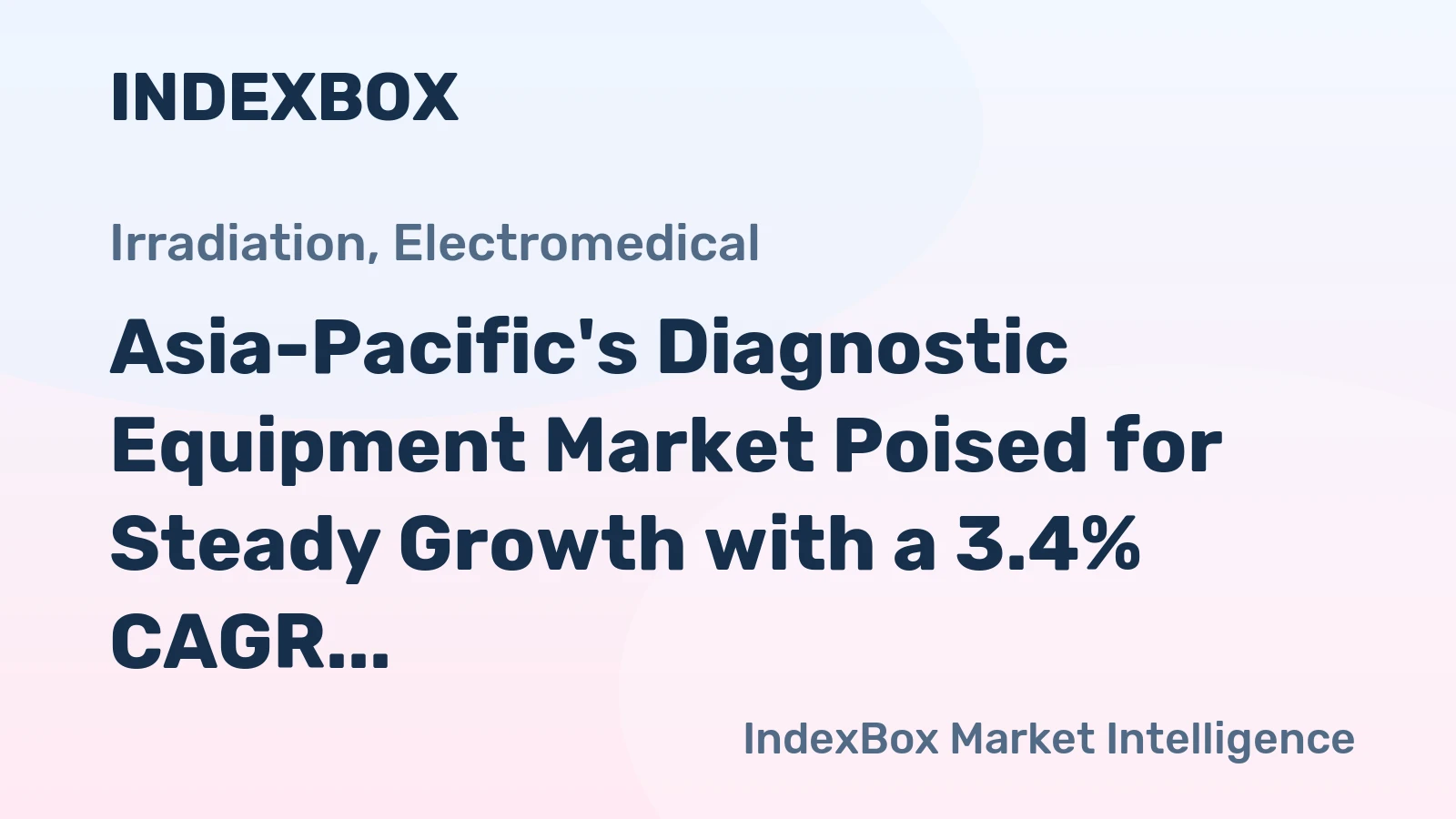 Asia-Pacific's Diagnostic Equipment Market Poised for Steady Growth with a 3.4% CAGR in Value