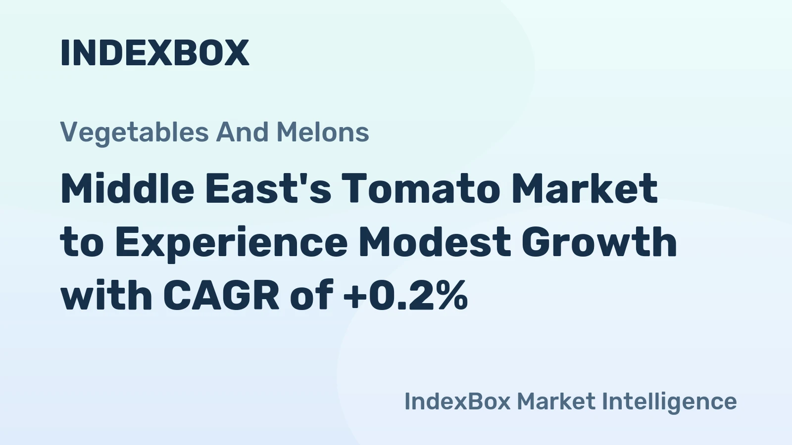 Middle East's Tomato Market to Experience Modest Growth with CAGR of +0.2%