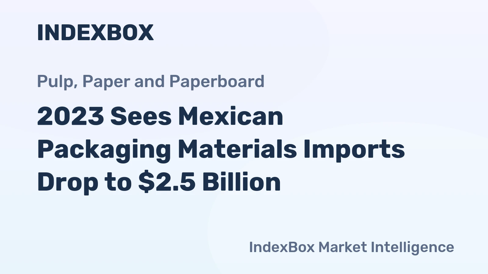 2023 Sees Mexican Packaging Materials Imports Drop to $2.5 Billion