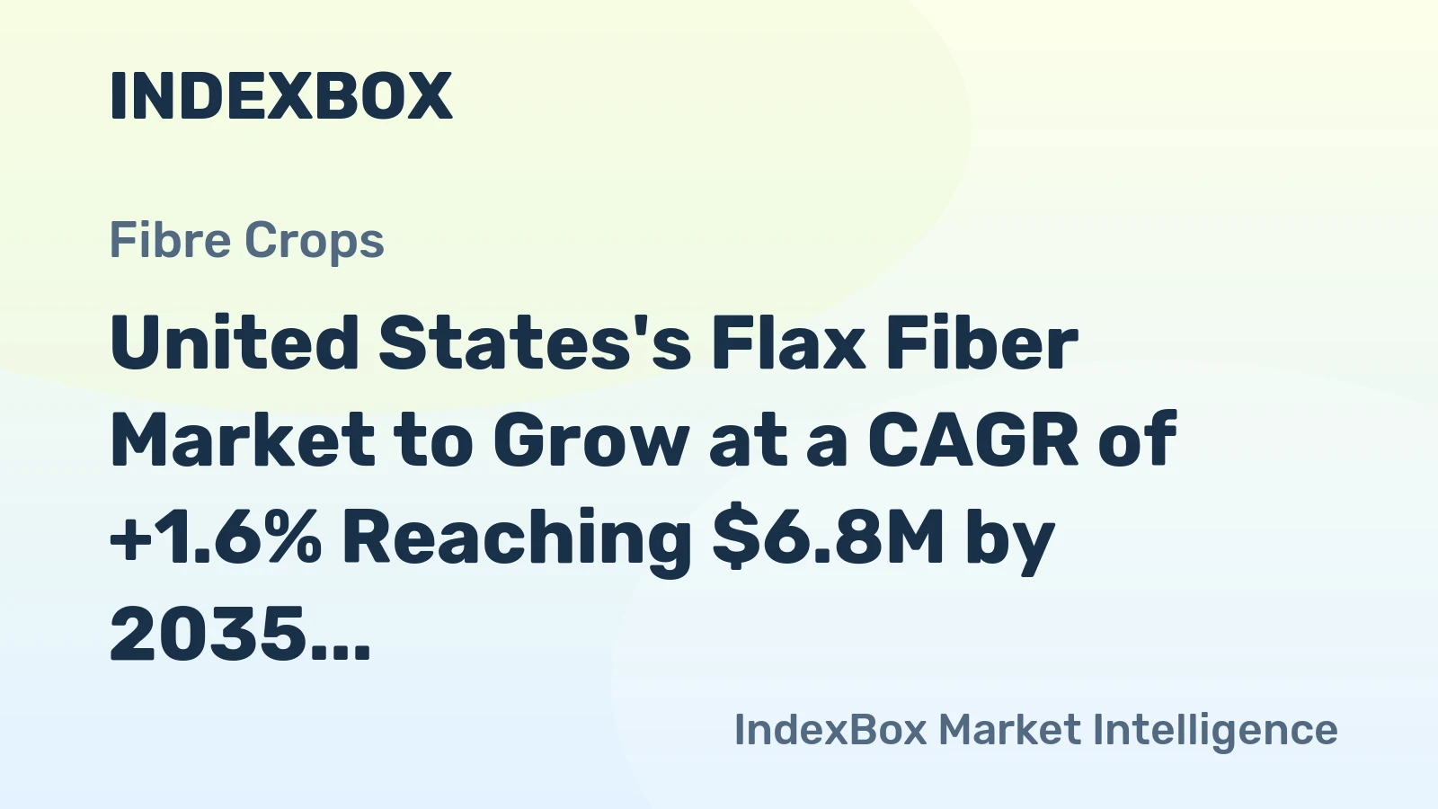 United States's Flax Fiber Market to Grow at a CAGR of +1.6% Reaching $6.8M by 2035