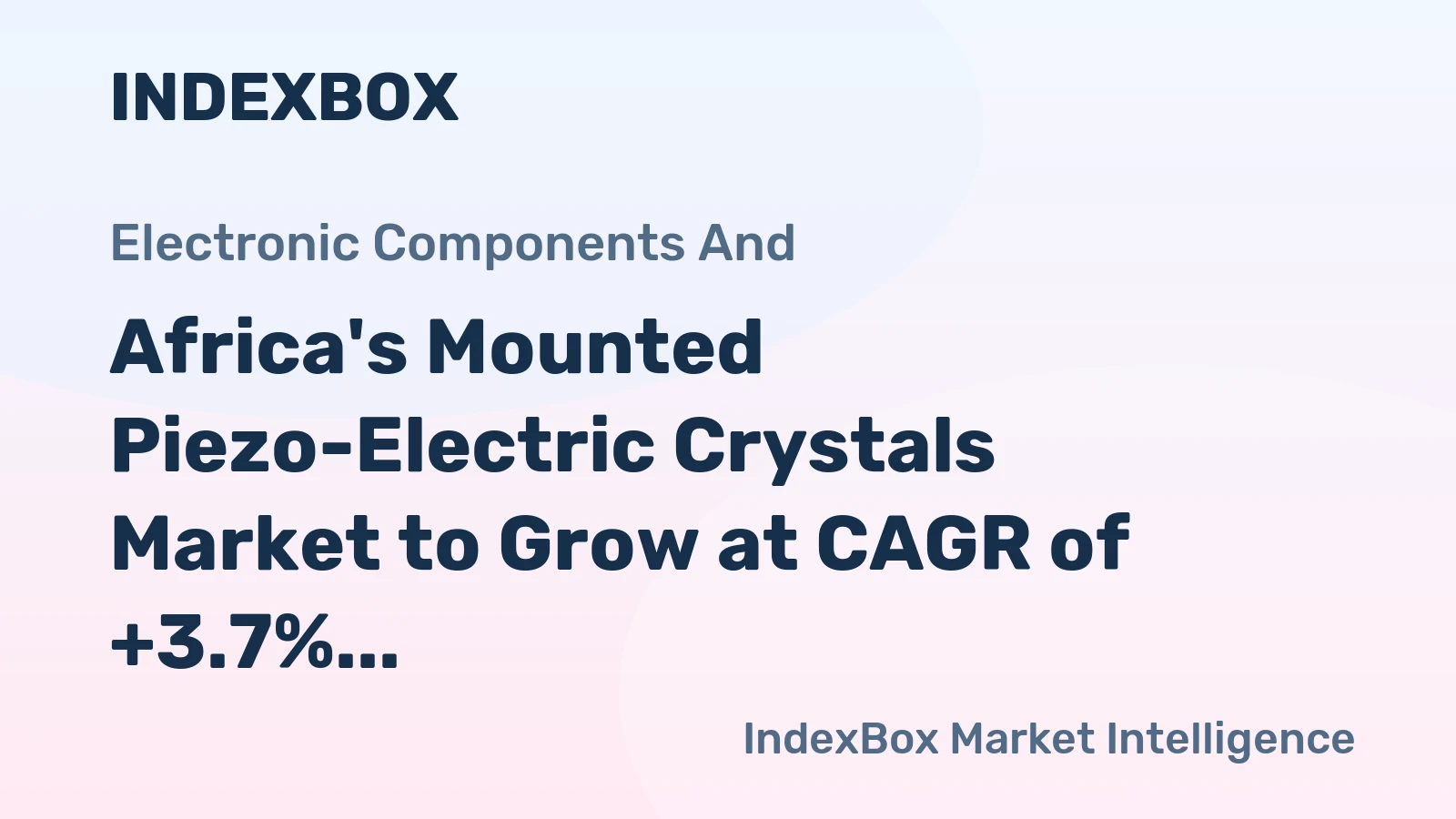 Africa's Mounted Piezo-Electric Crystals Market to Grow at CAGR of +3.7% through 2035, Reaching $54B in Value