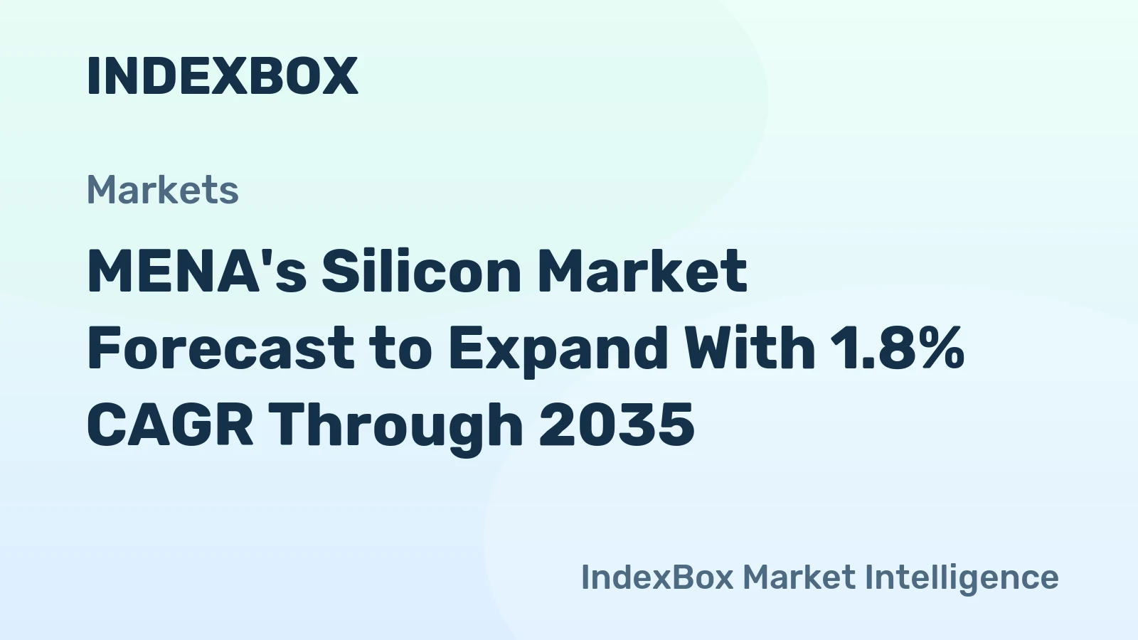 MENA's Silicon Market Forecast to Expand With 1.8% CAGR Through 2035