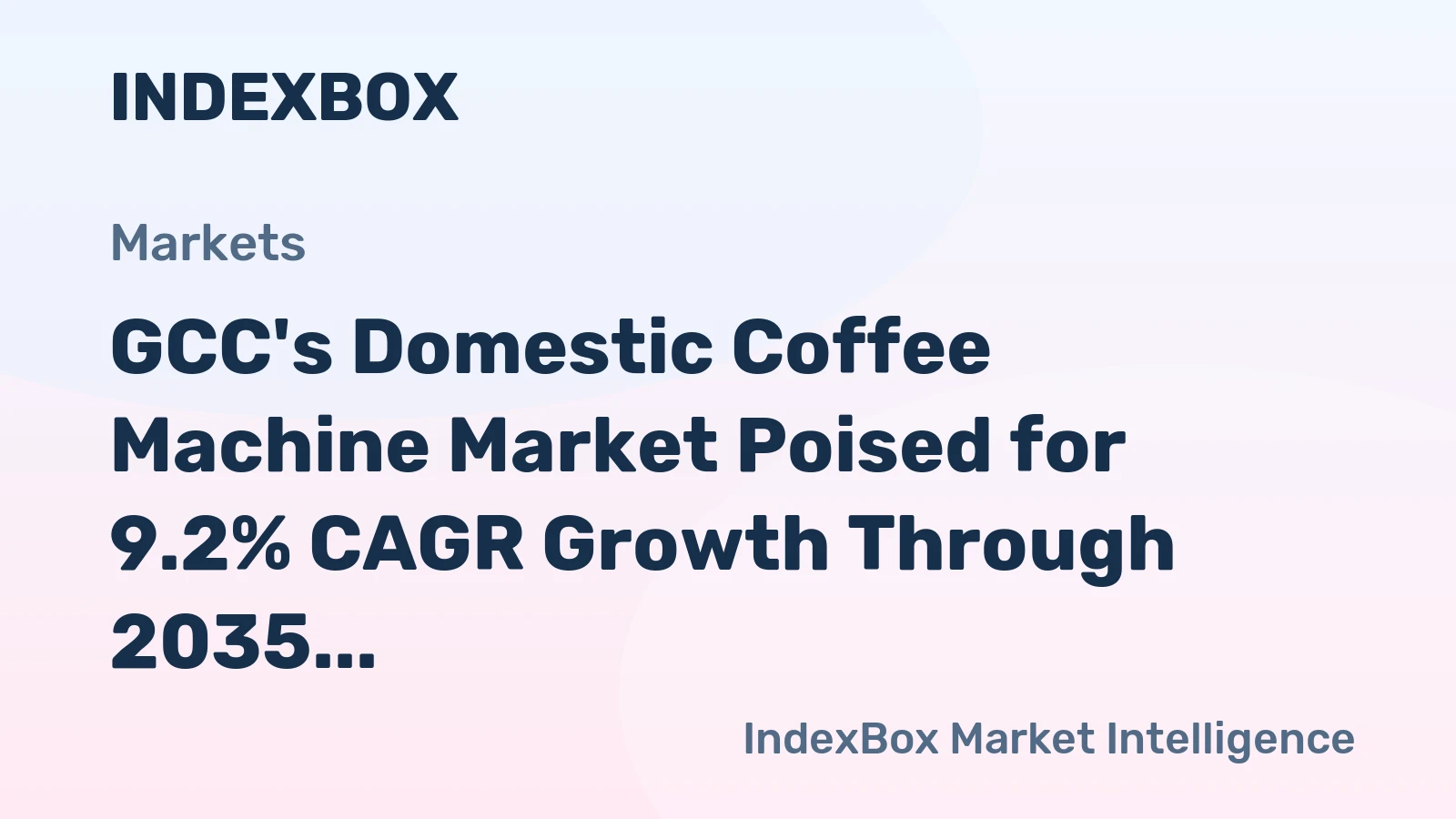GCC's Domestic Coffee Machine Market Poised for 9.2% CAGR Growth Through 2035