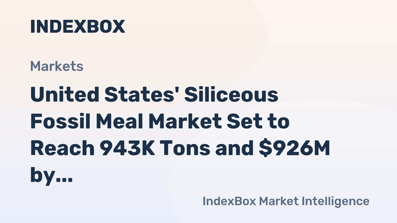 United States' Siliceous Fossil Meal Market Set to Reach 943K Tons and $926M by 2035