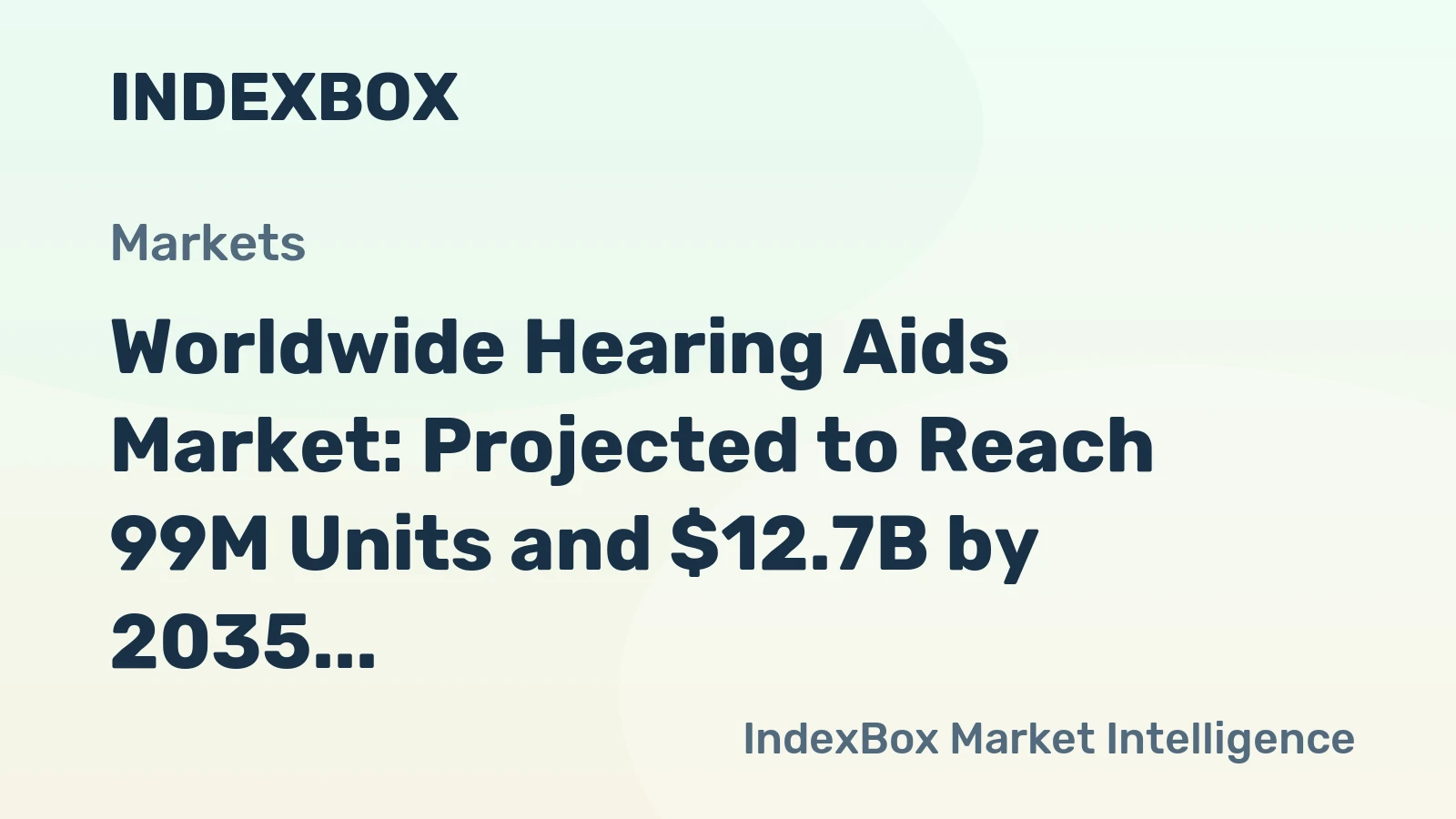 Worldwide Hearing Aids Market: Projected to Reach 99M Units and $12.7B by 2035