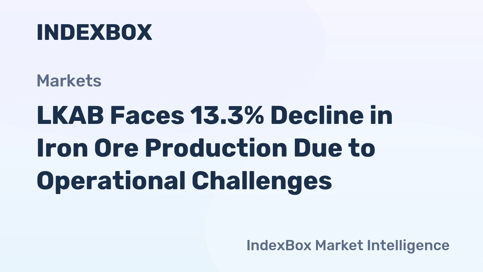 LKAB Faces 13.3% Decline in Iron Ore Production Due to Operational Challenges
